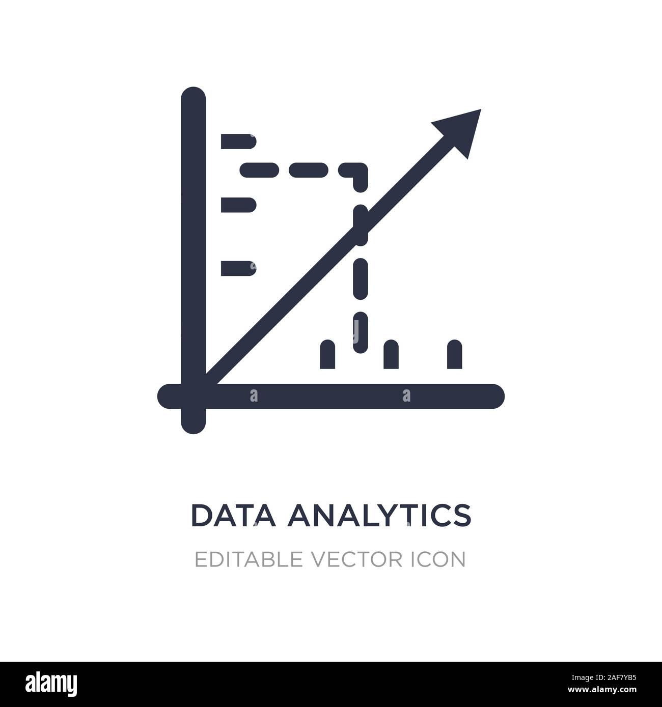 data analytics line graphic icon on white background. Simple element illustration from Seo and ...