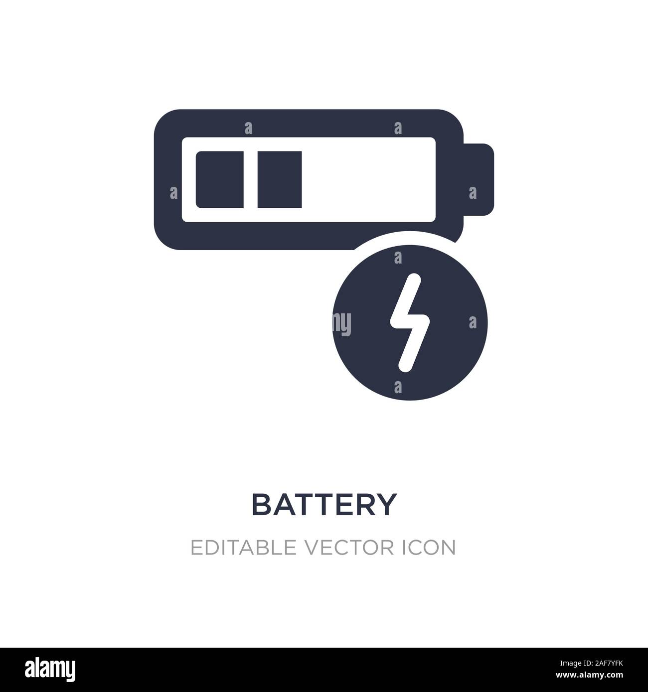 battery charging status icon on white background. Simple element ...