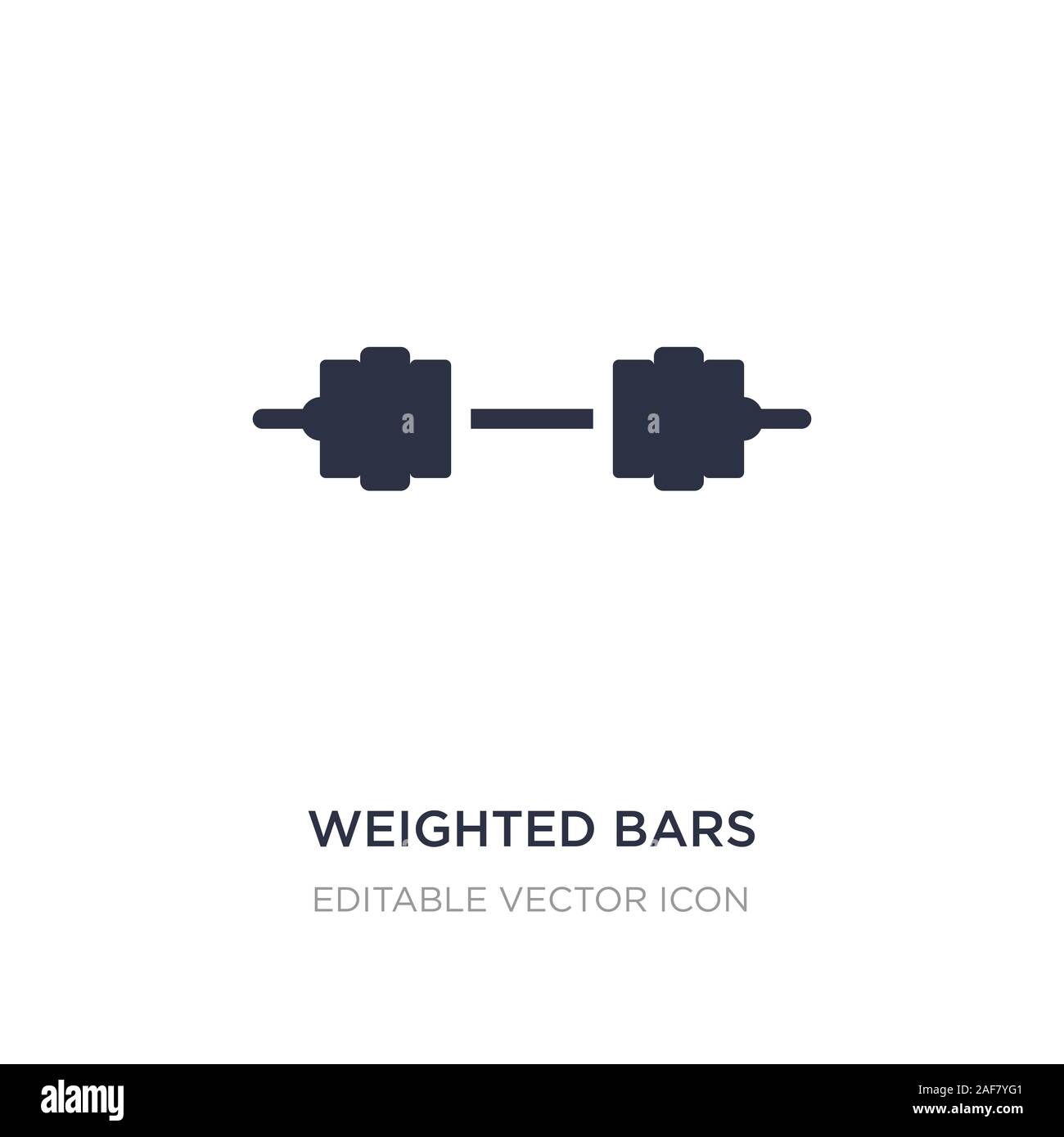 weighted bars icon on white background. Simple element illustration ...