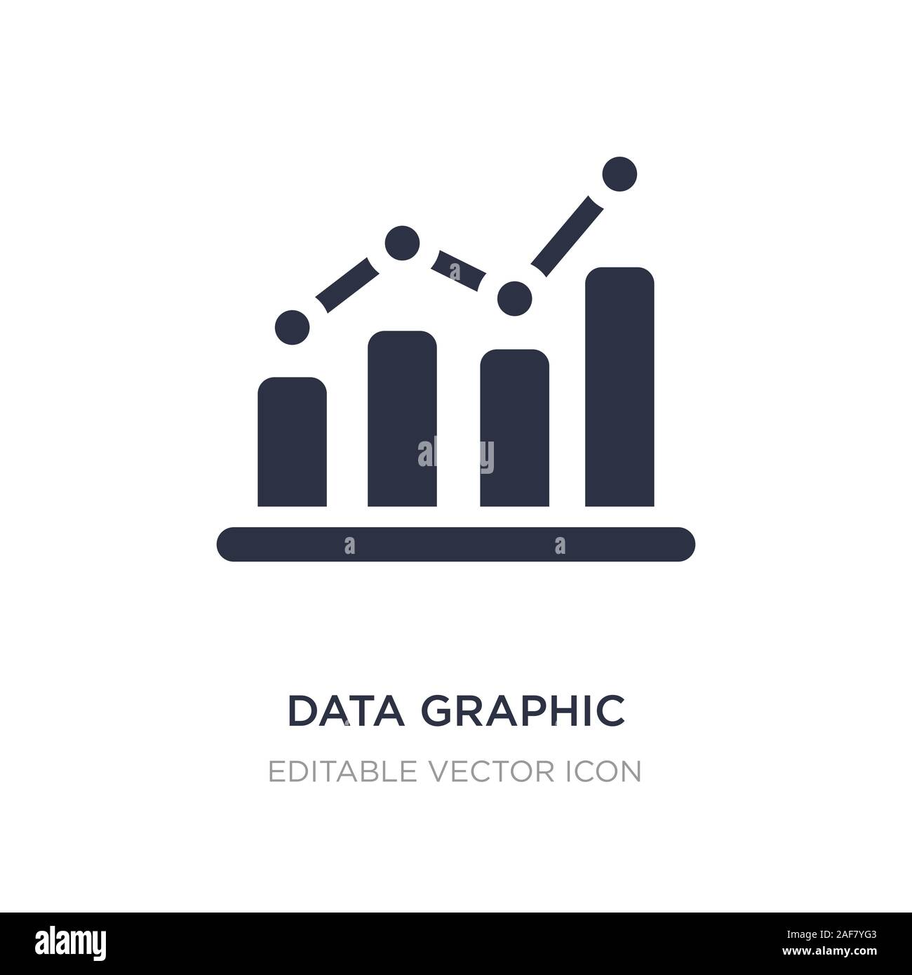 data graphic icon on white background. Simple element illustration from ...