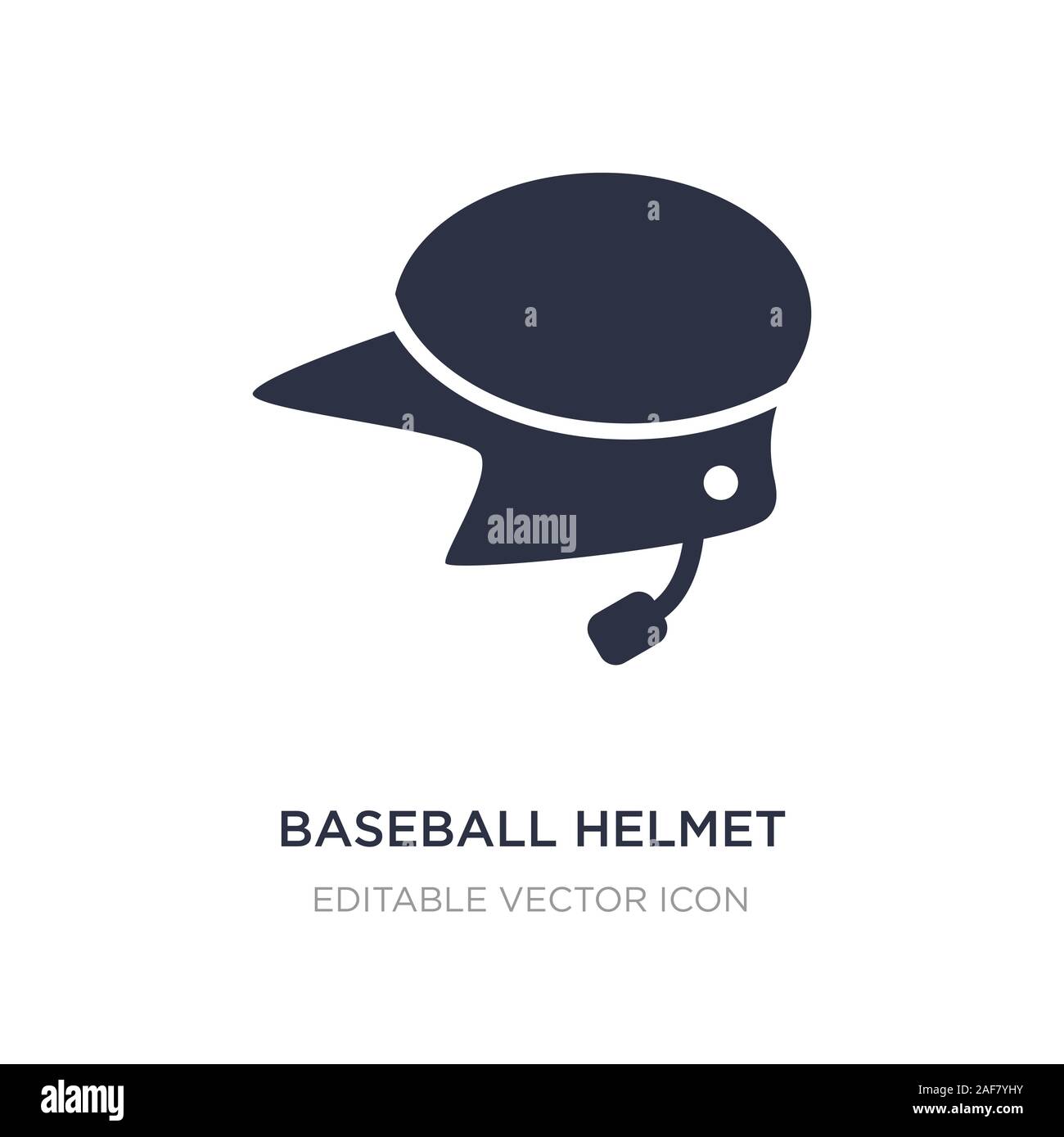 baseball helmet icon on white background. Simple element illustration ...