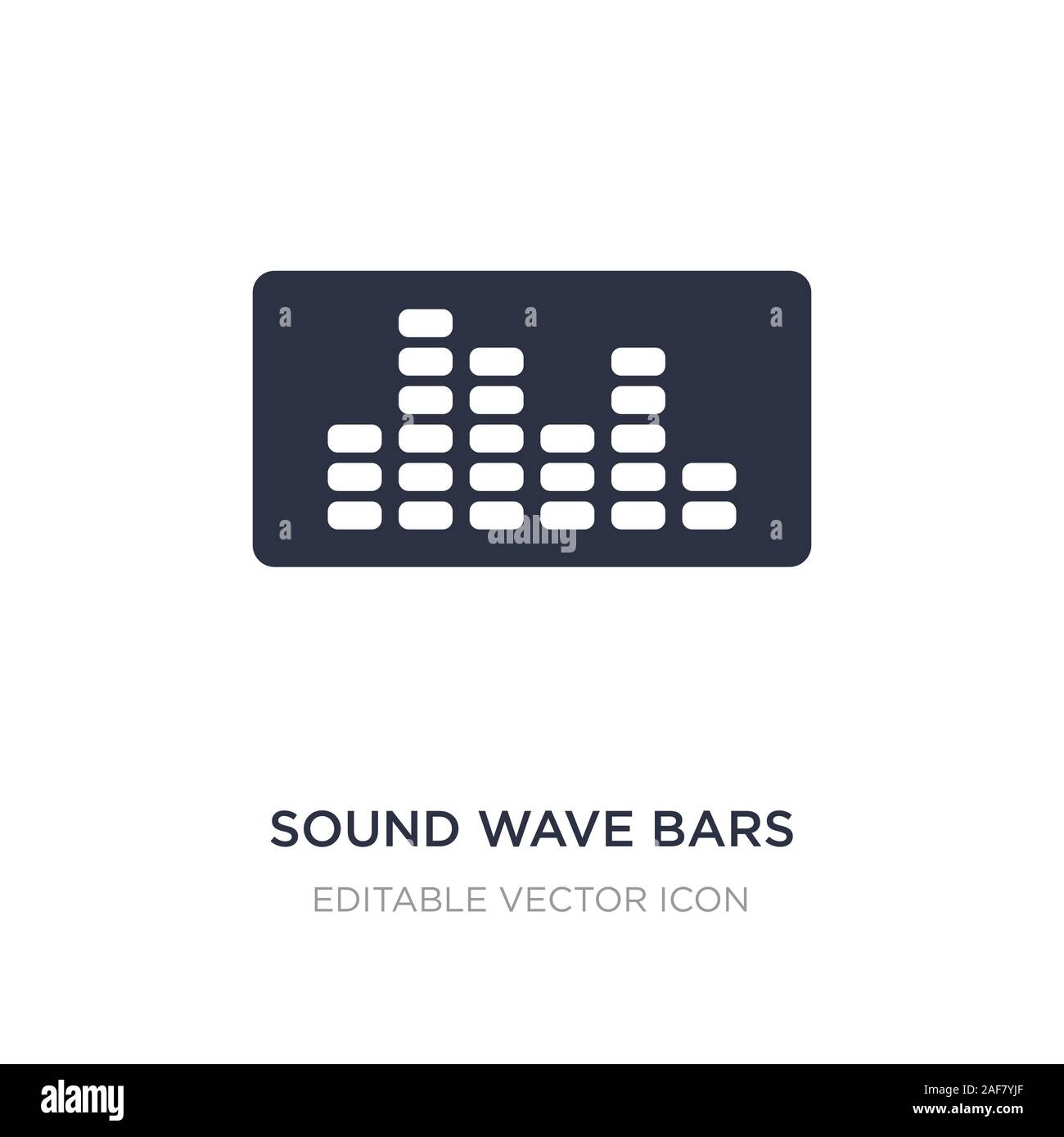 sound wave bars icon on white background. Simple element illustration ...
