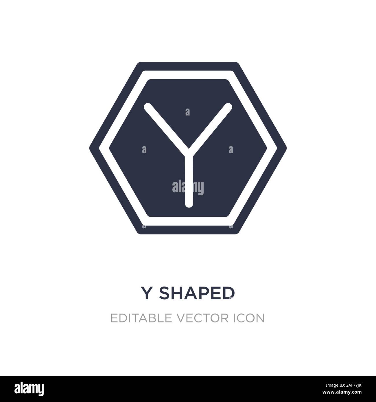 y shaped intersection icon on white background. Simple element ...