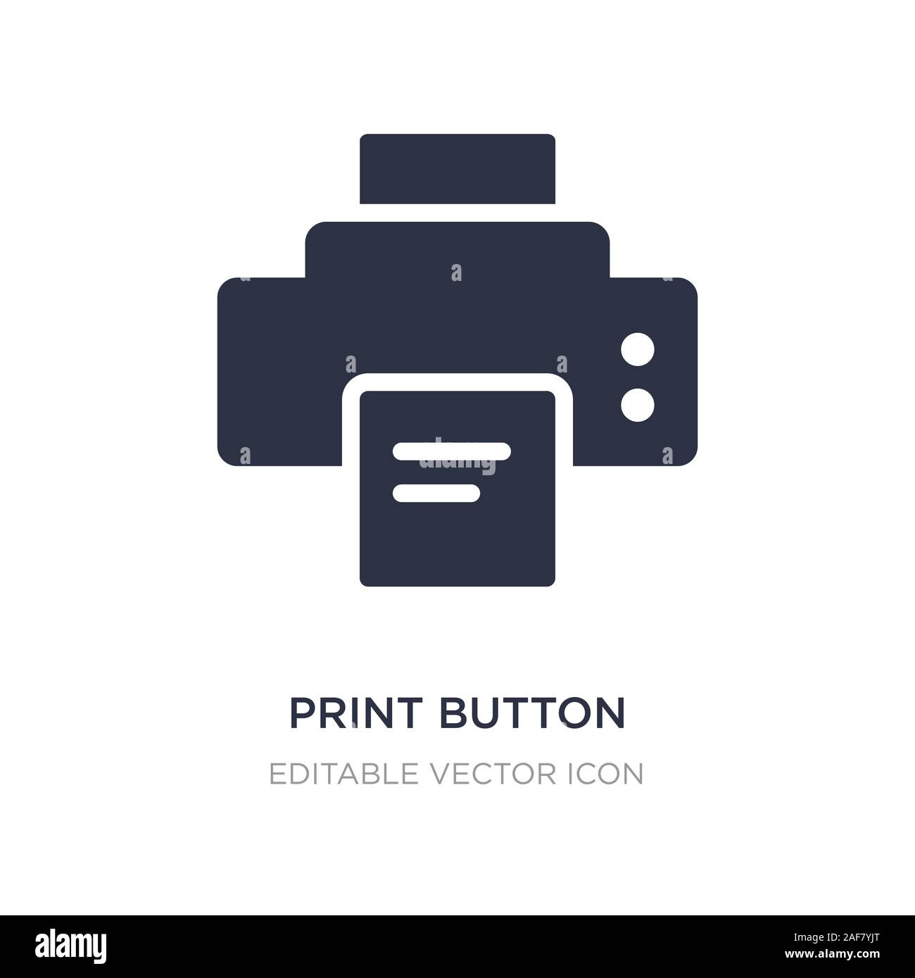 print button icon on white background. Simple element illustration from ...