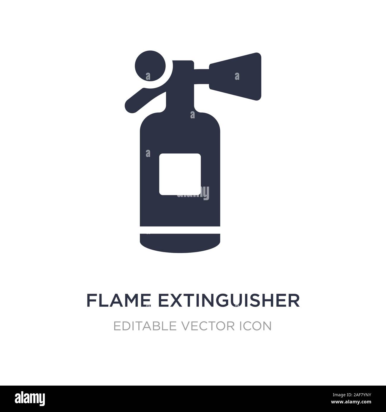 flame extinguisher icon on white background. Simple element ...