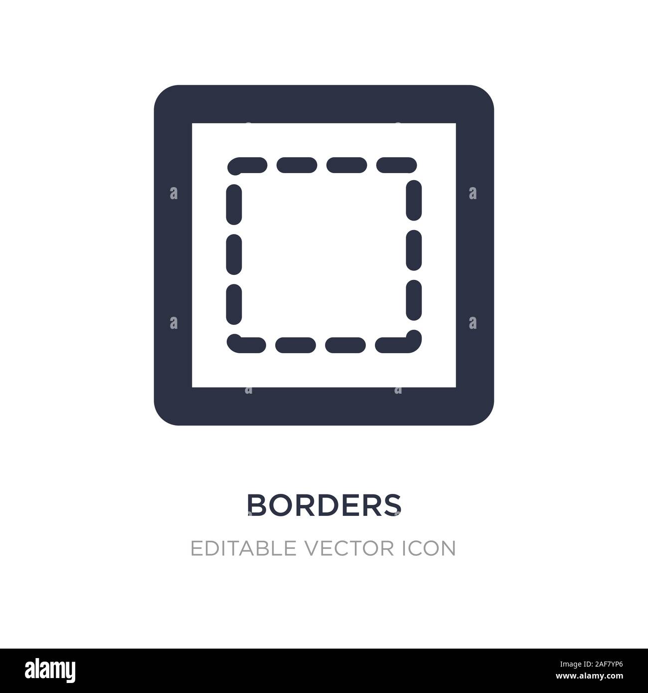 borders icon on white background. Simple element illustration from ...