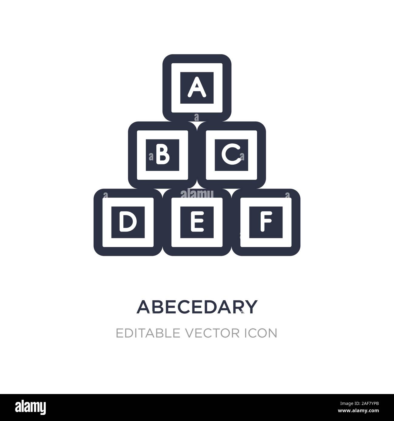 abecedary icon on white background. Simple element illustration from ...