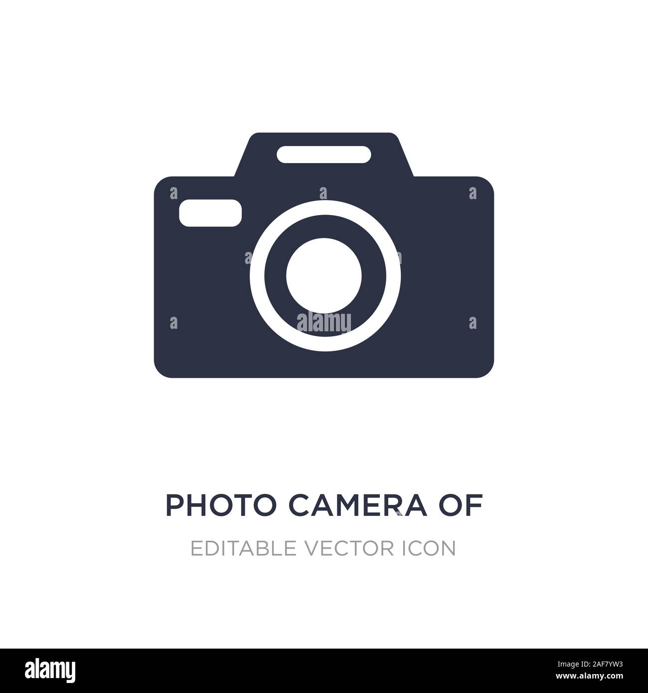 photo camera of rounded square shape icon on white background. Simple ...