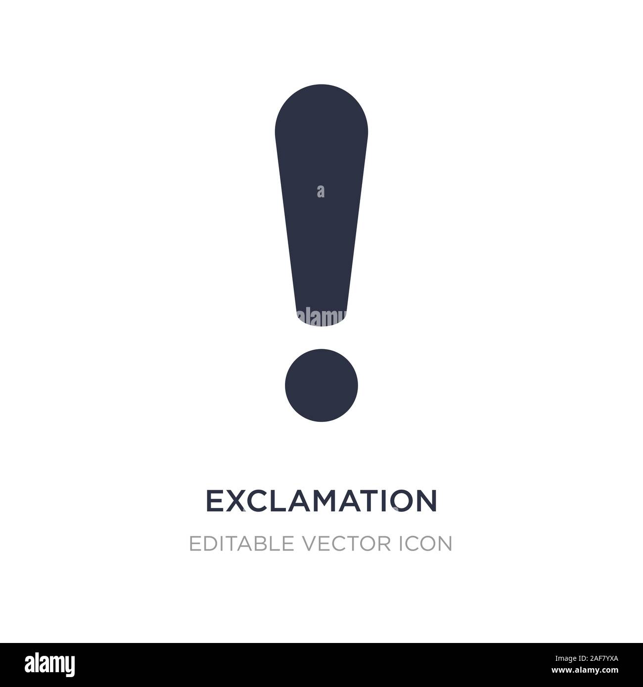exclamation icon on white background. Simple element illustration from ...