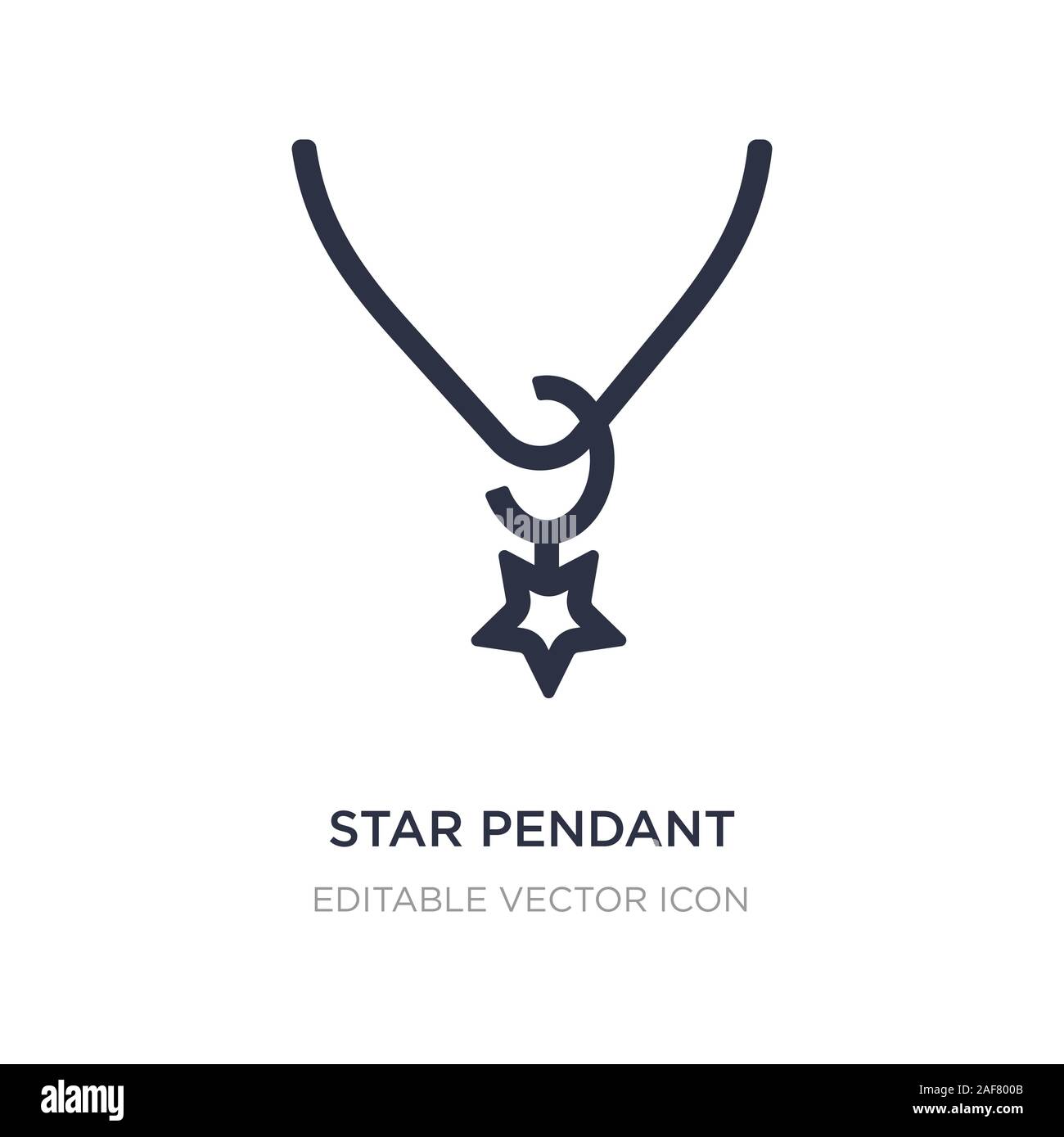 star pendant icon on white background. Simple element illustration from ...