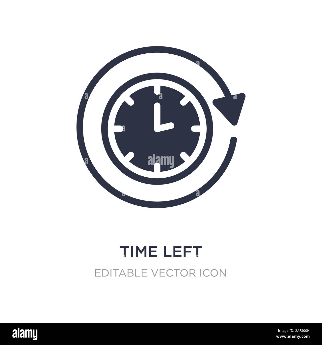 time left icon on white background. Simple element illustration from ...