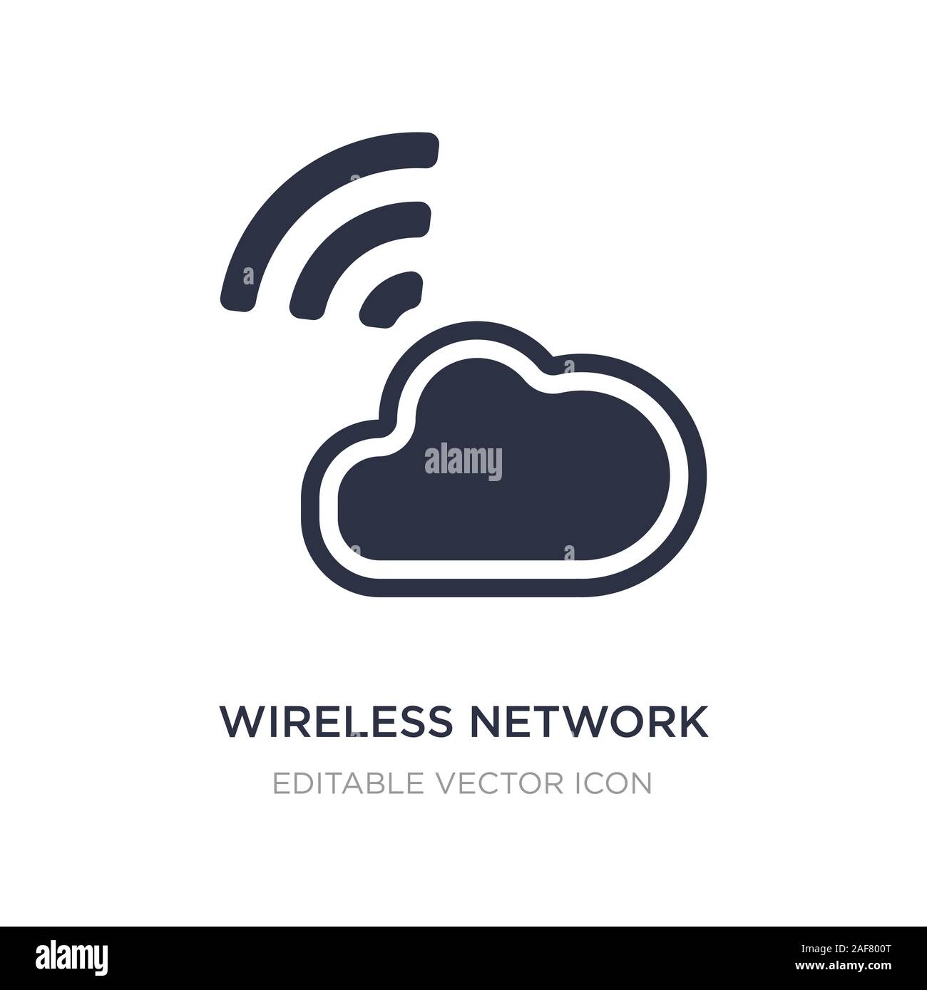 wireless network icon on white background. Simple element illustration ...