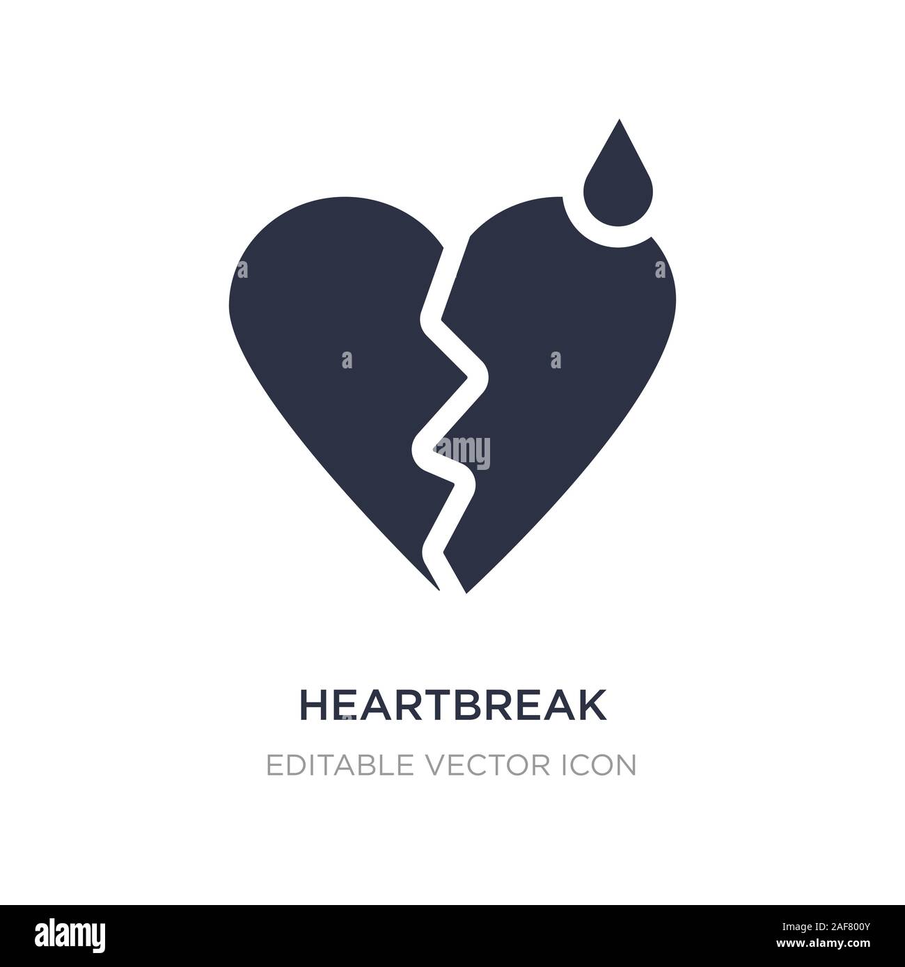heartbreak icon on white background. Simple element illustration from ...