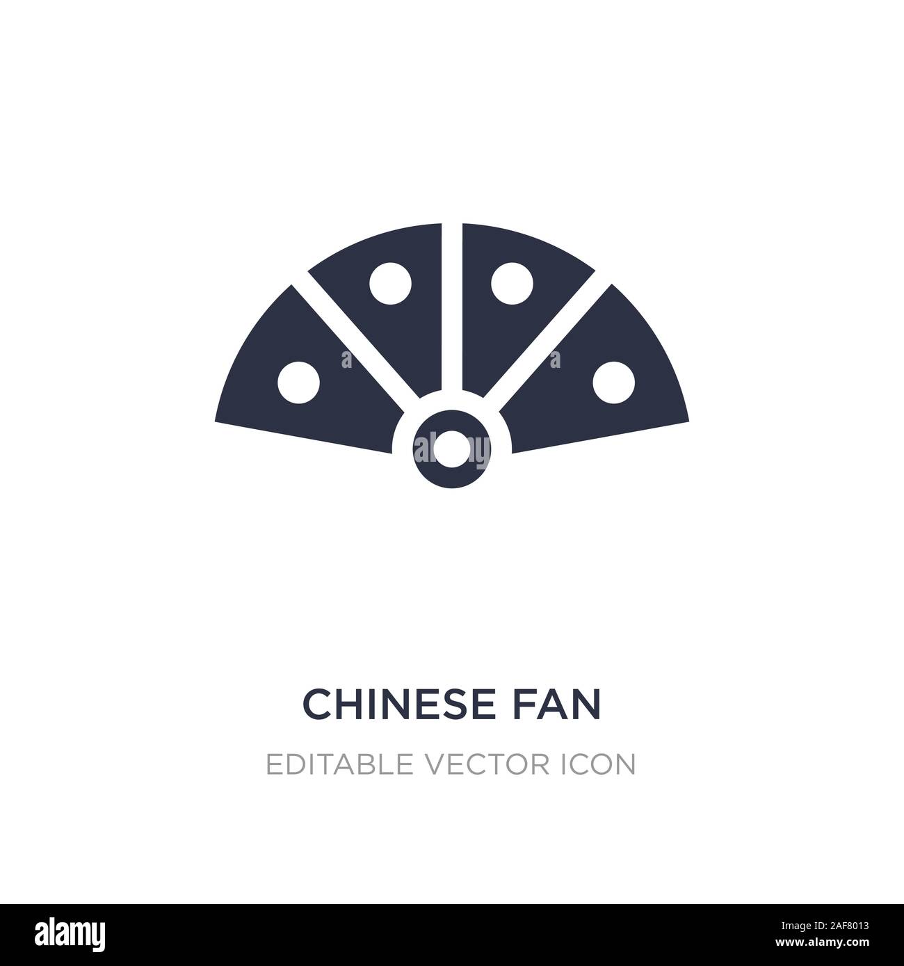 chinese fan icon on white background. Simple element illustration from ...
