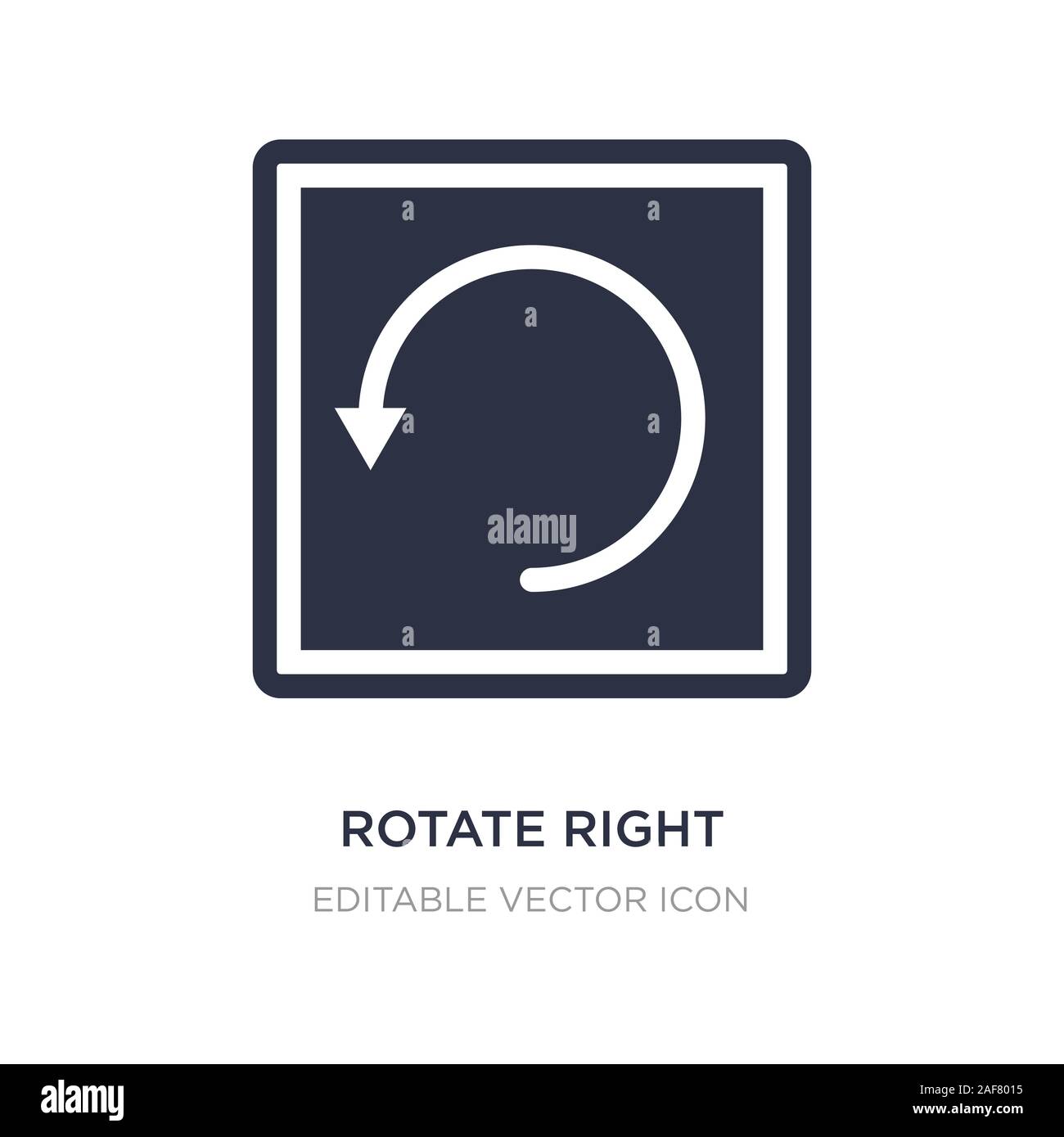 rotate right icon on white background. Simple element illustration from ...