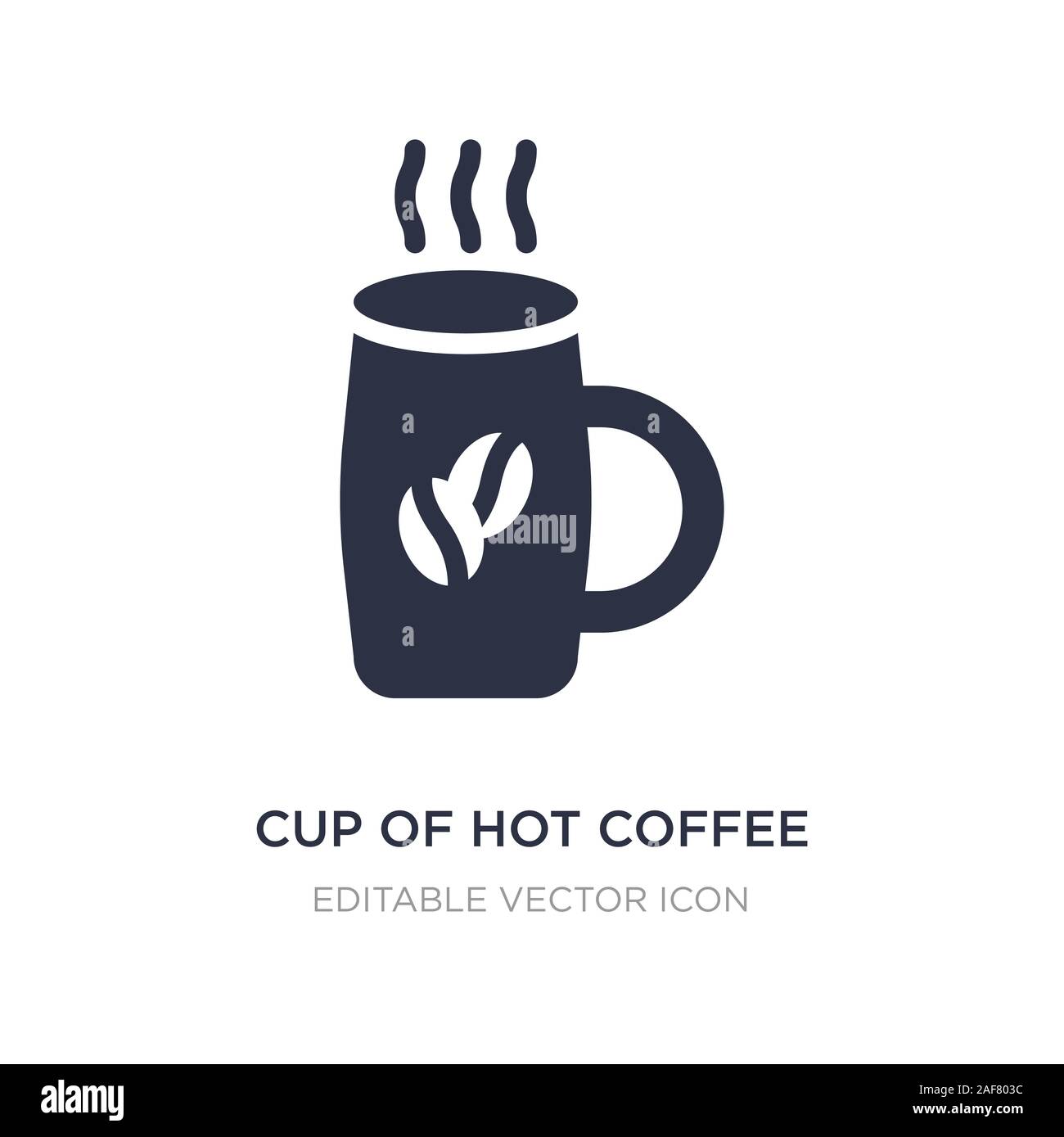 cup of hot coffee icon on white background. Simple element illustration ...