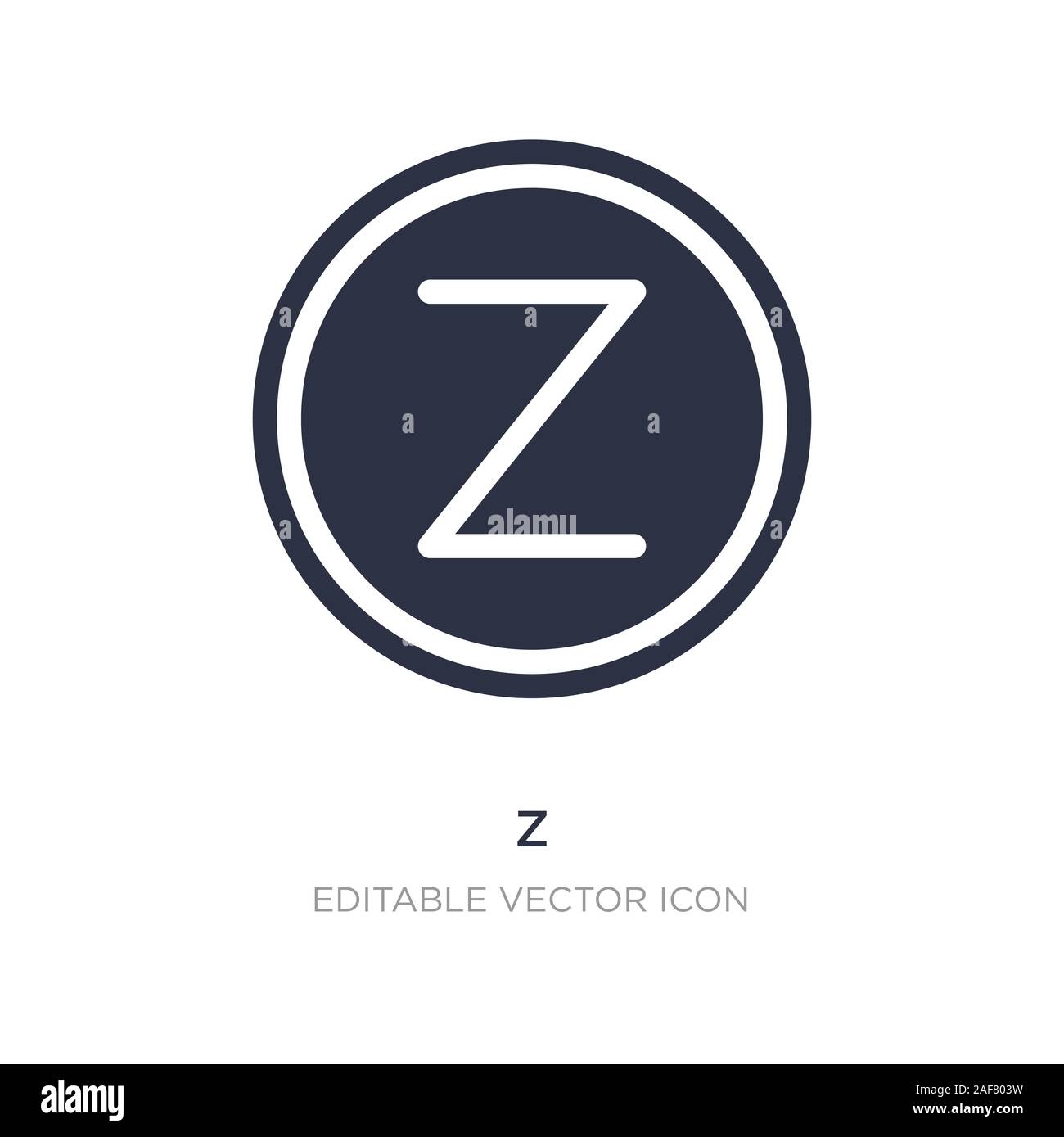 z icon on white background. Simple element illustration from Shapes ...