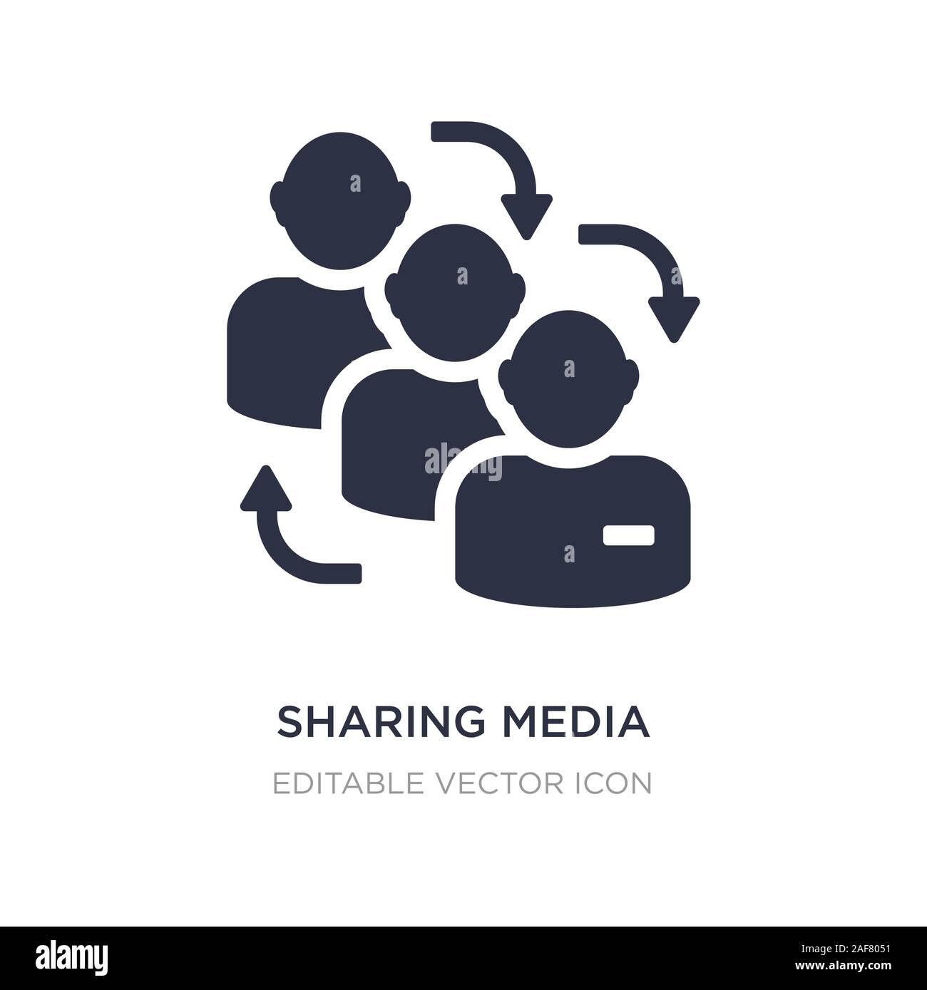 sharing media icon on white background. Simple element illustration ...