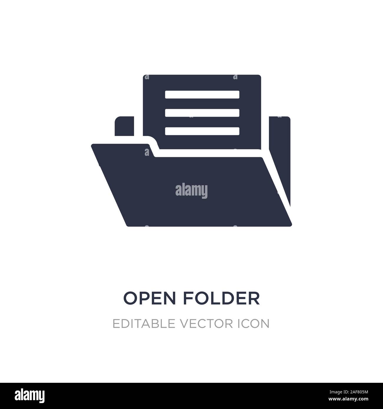 open folder icon on white background. Simple element illustration from ...