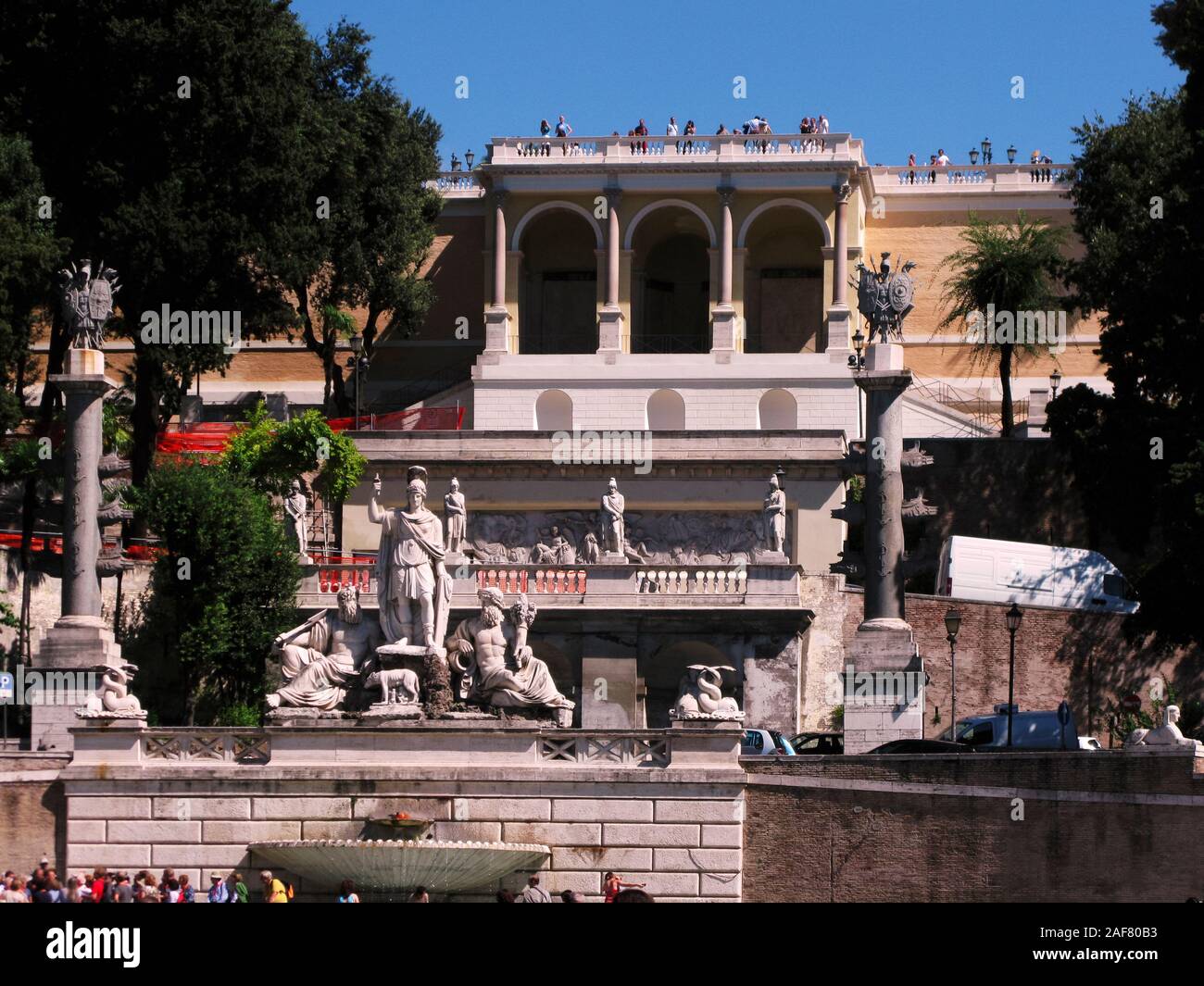 Pincian Hill with steps from Piazza del Popolo leading to the Terraza ...