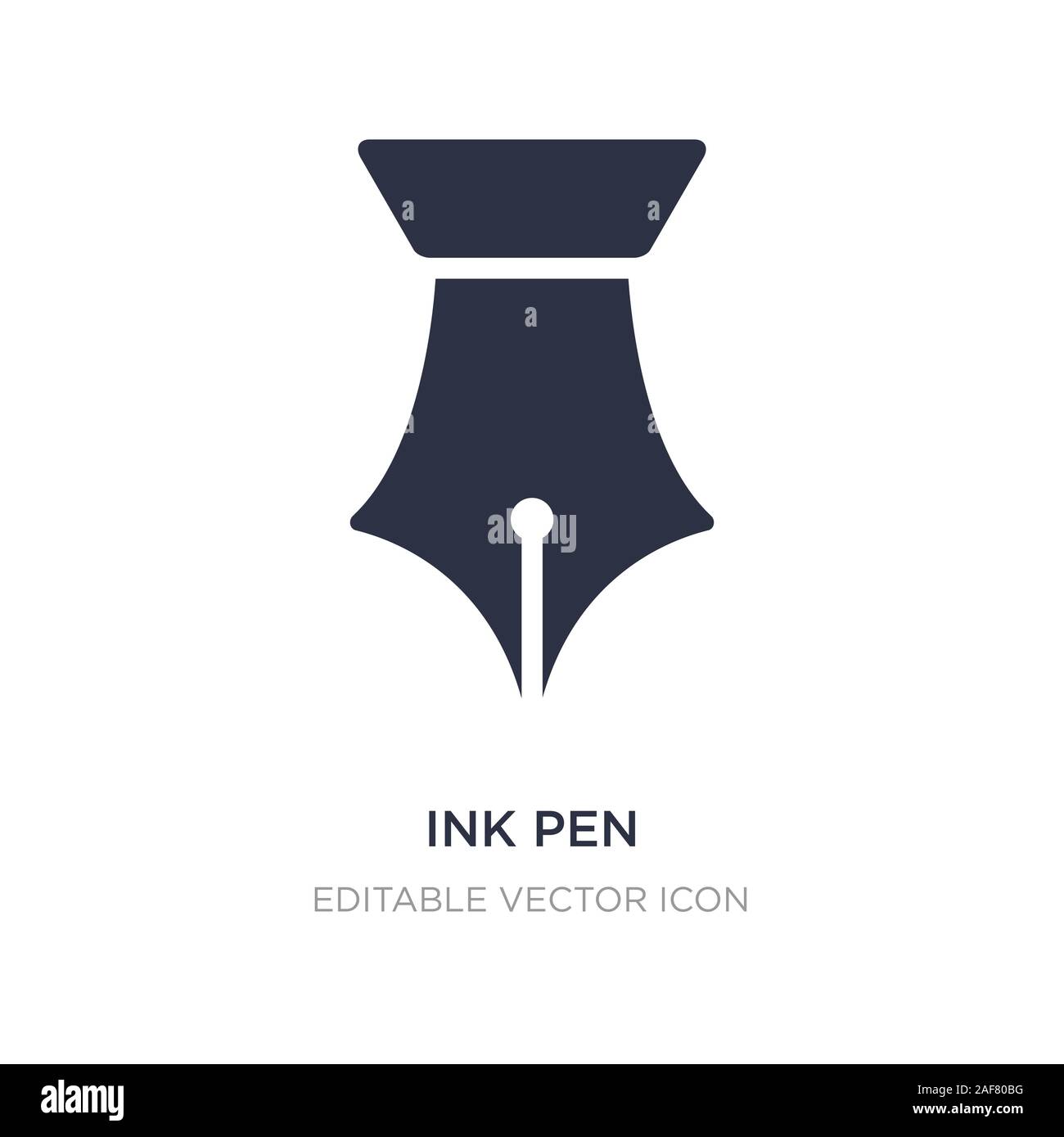 ink pen icon on white background. Simple element illustration from ...