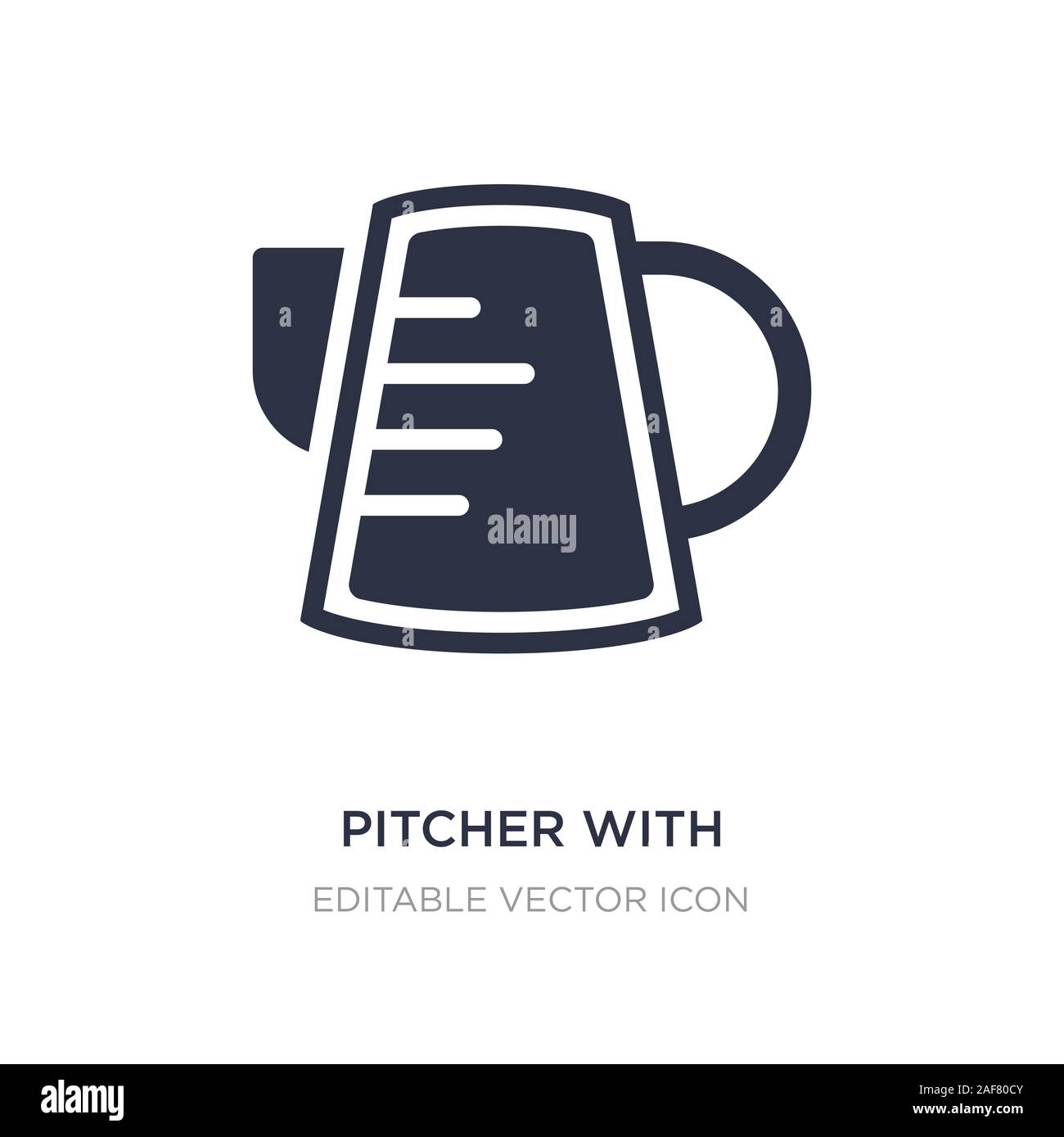 pitcher with levels icon on white background. Simple element ...