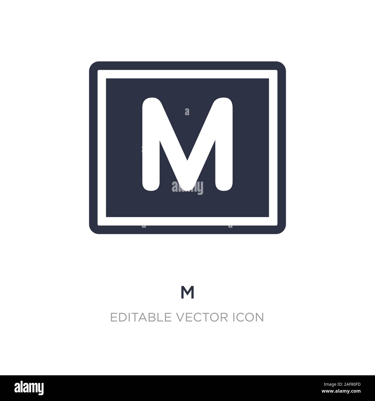 m icon on white background. Simple element illustration from Signaling ...