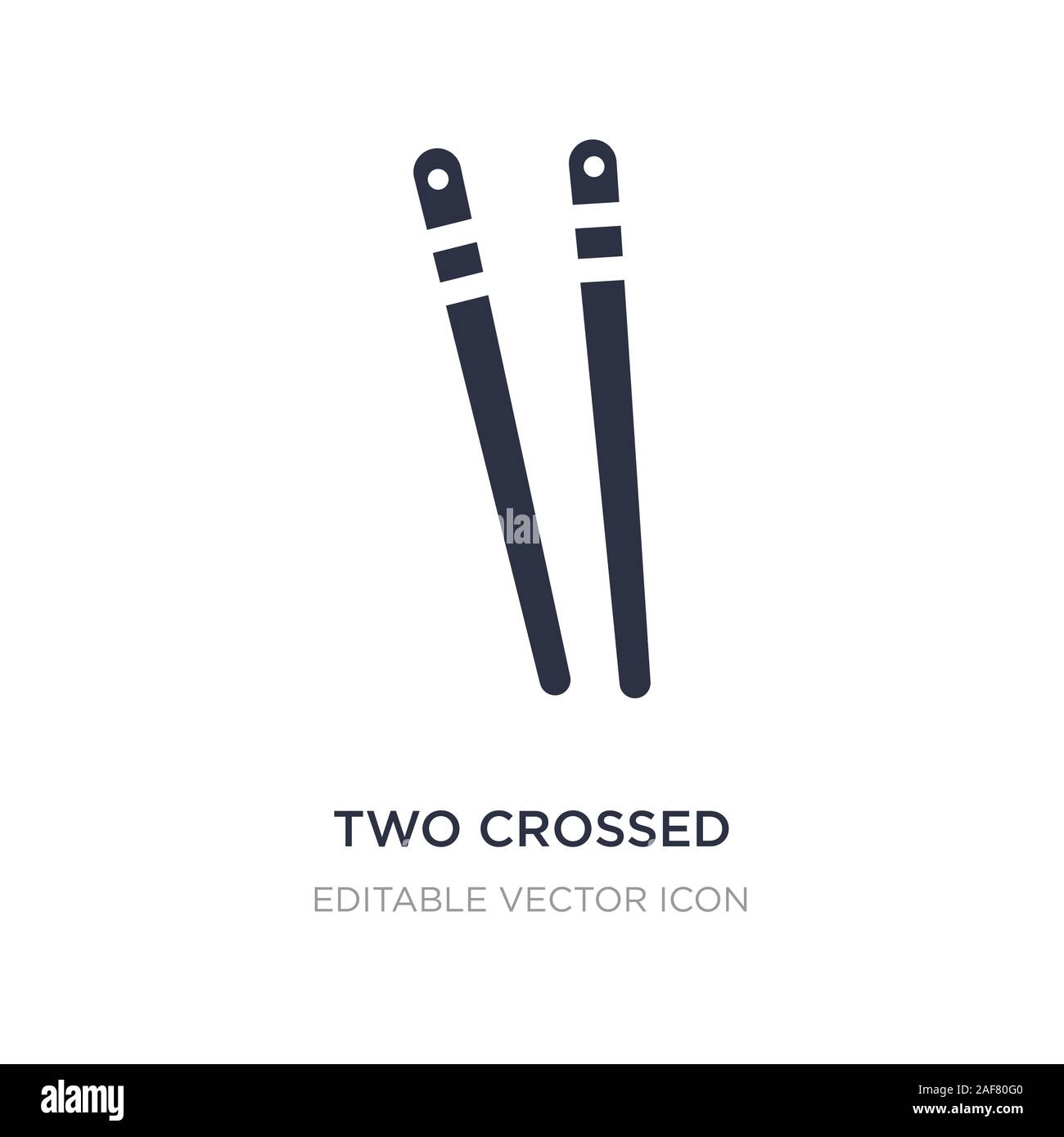 two crossed chopsticks from japan icon on white background. Simple ...