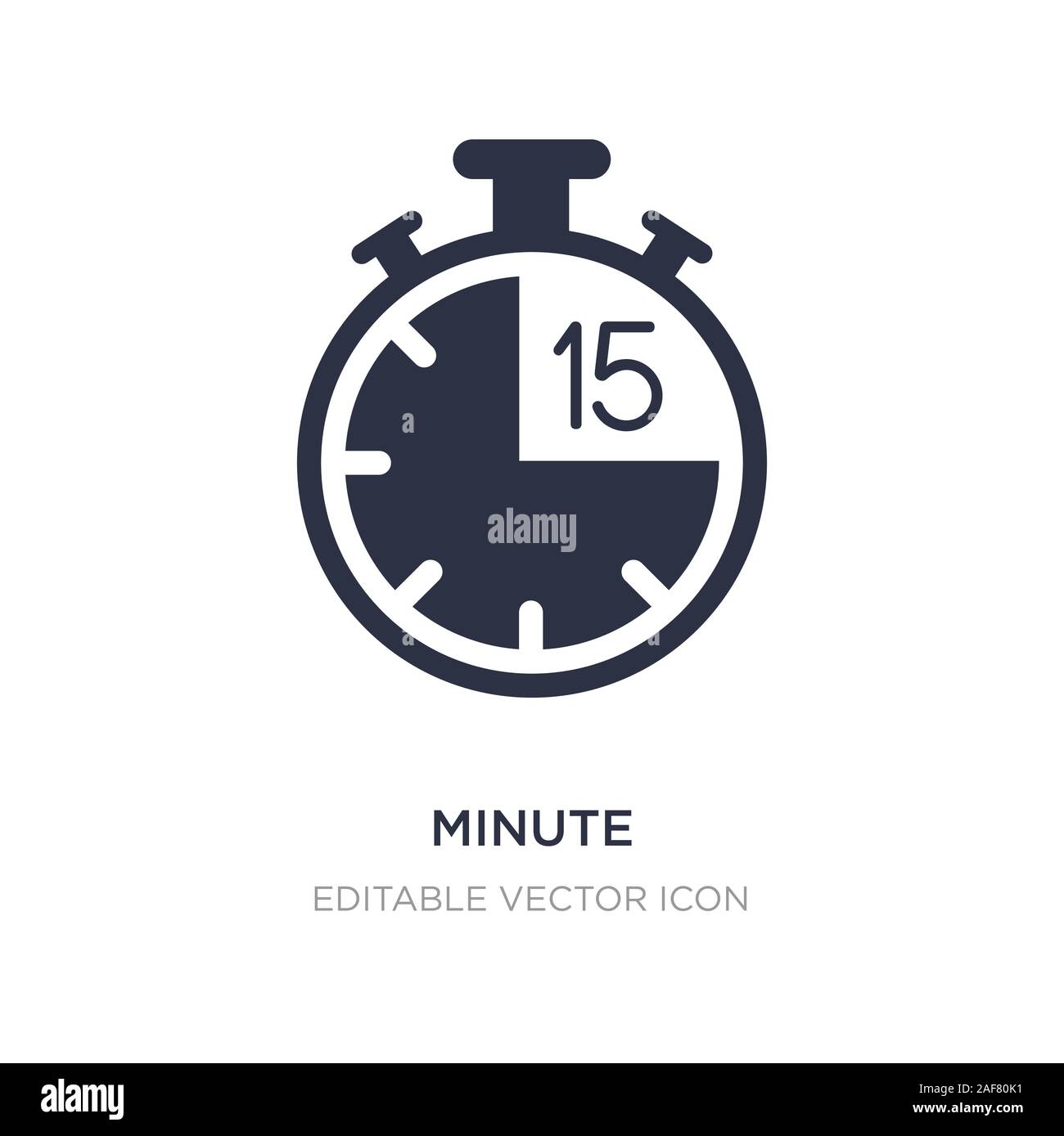 minute icon on white background. Simple element illustration from Tools ...