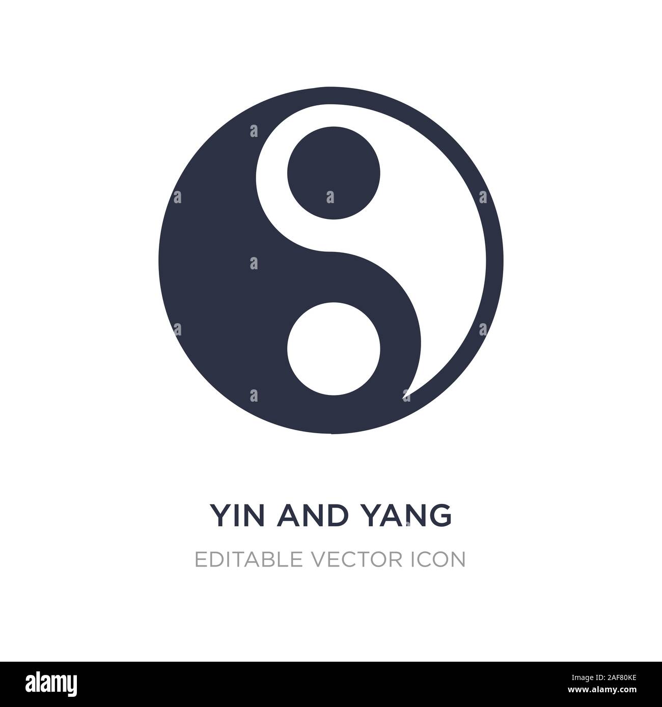 yin and yang icon on white background. Simple element illustration from ...