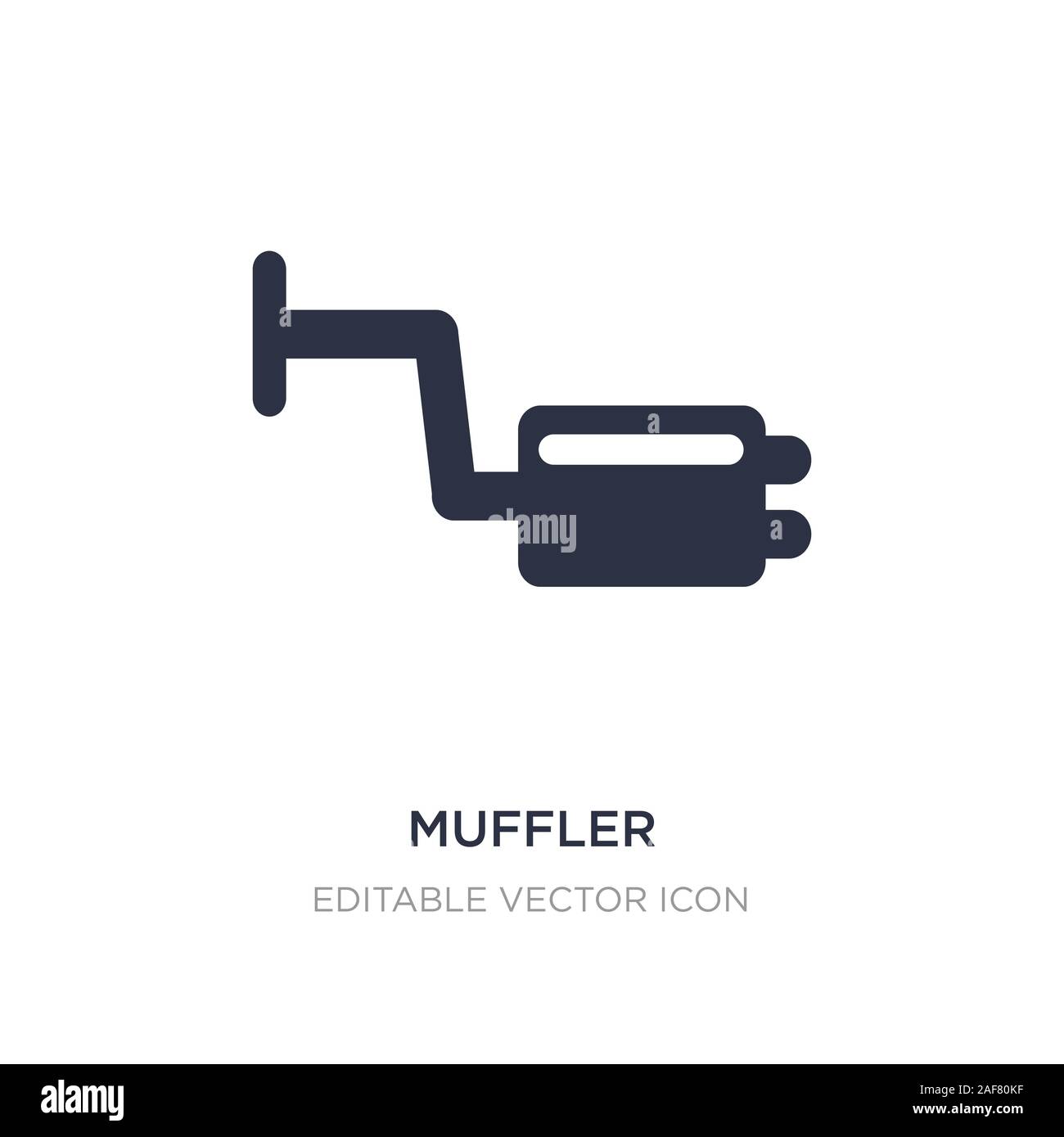 muffler icon on white background. Simple element illustration from ...