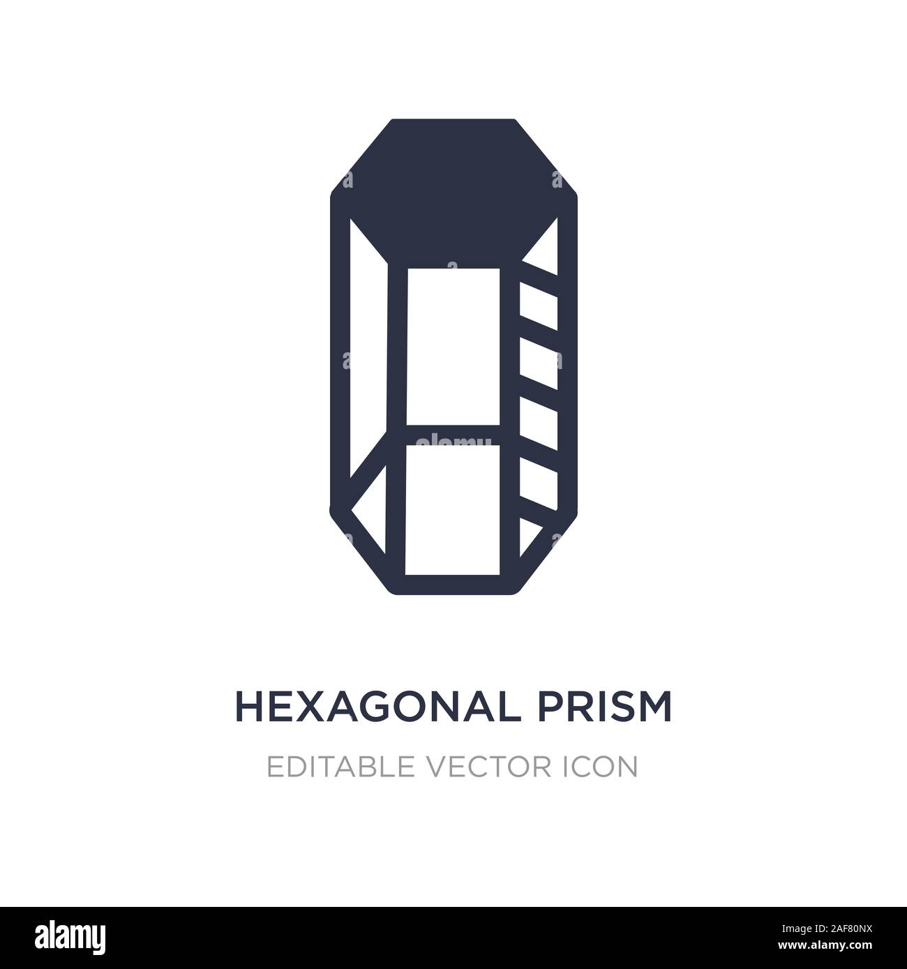 hexagonal prism icon on white background. Simple element illustration ...