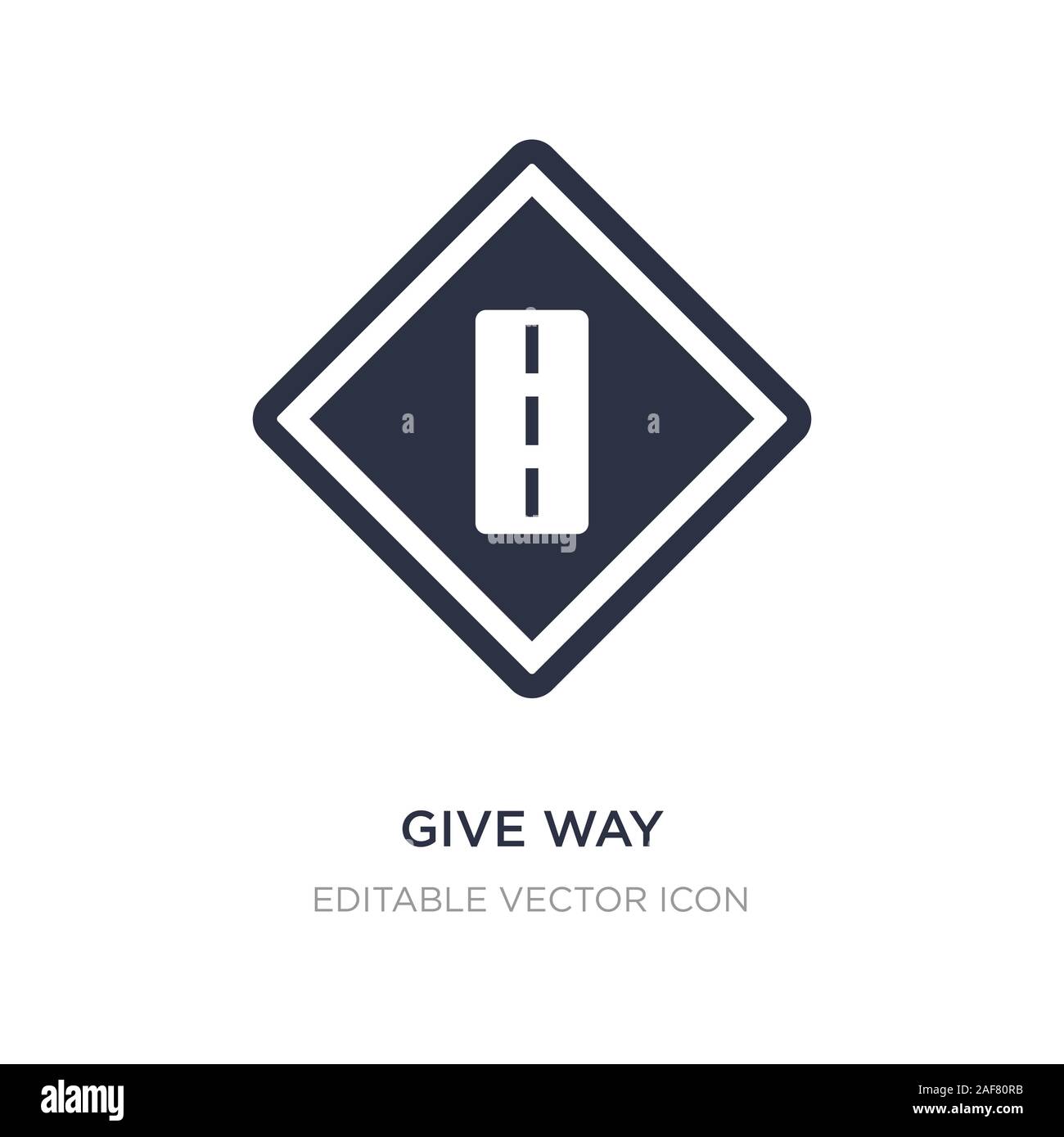 give way icon on white background. Simple element illustration from ...