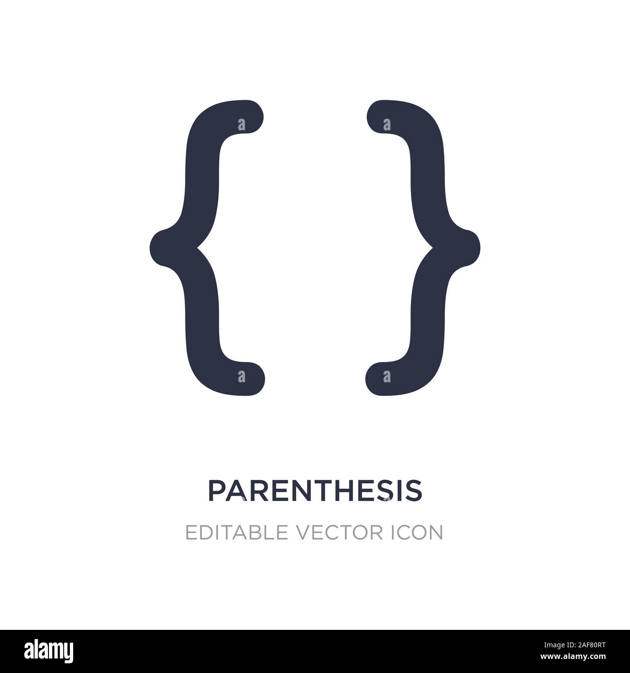 parenthesis icon on white background. Simple element illustration from ...