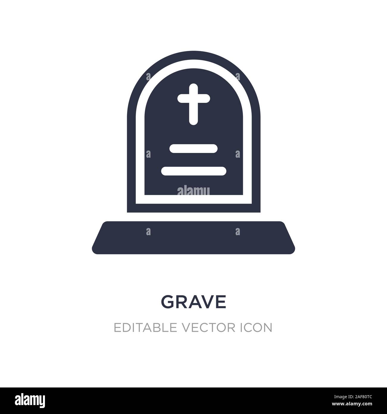 grave icon on white background. Simple element illustration from Tools ...