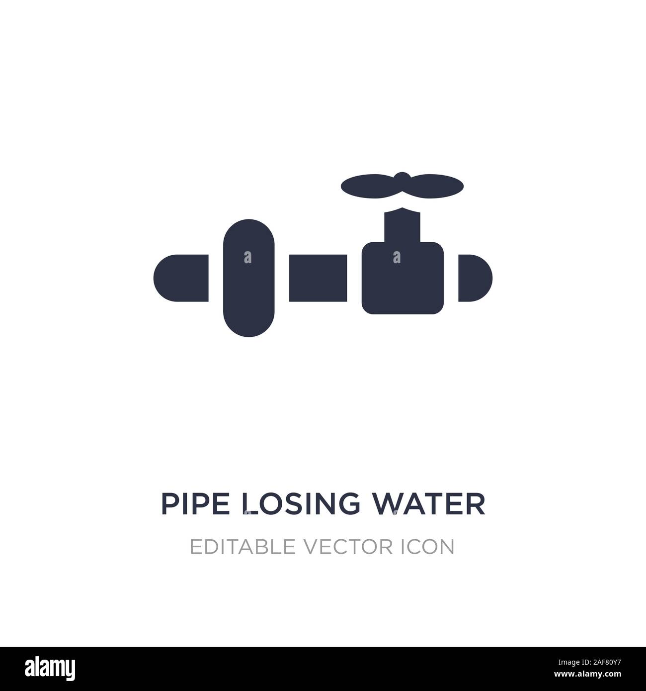 pipe losing water icon on white background. Simple element illustration ...