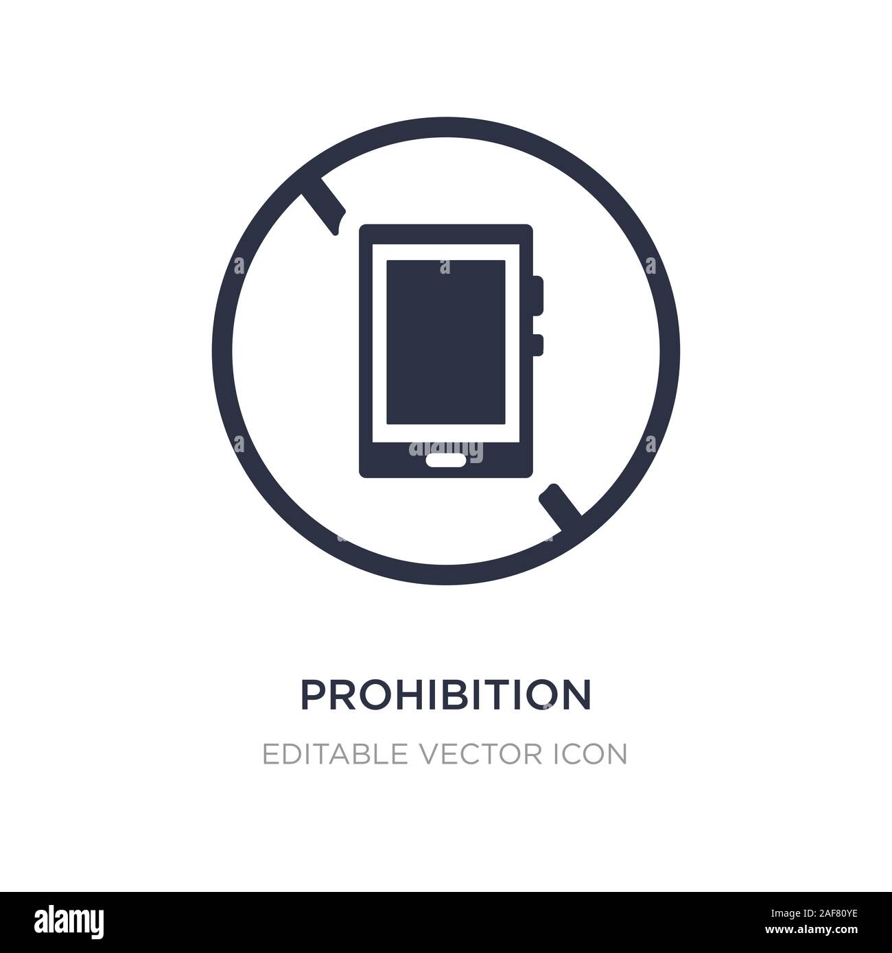 prohibition icon on white background. Simple element illustration from ...