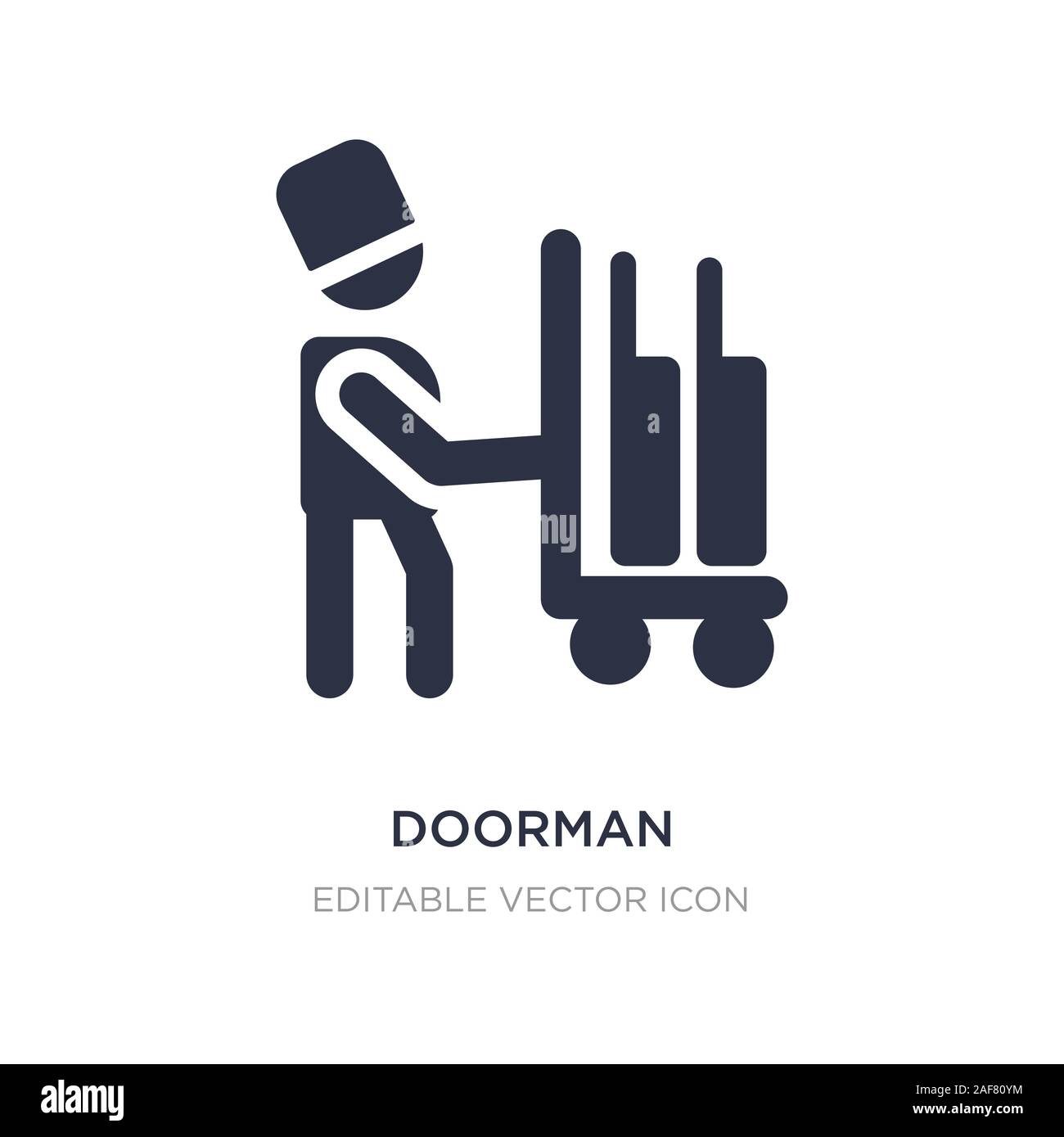 doorman icon on white background. Simple element illustration from ...
