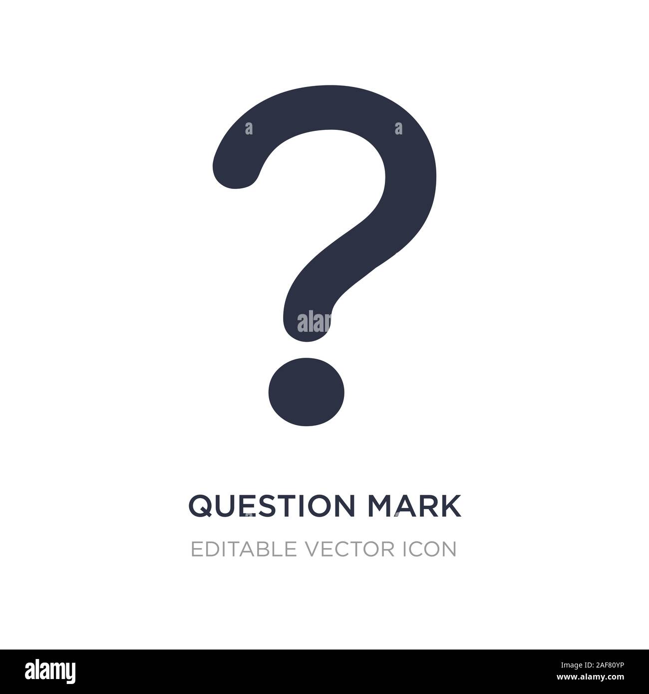 question mark button icon on white background. Simple element ...