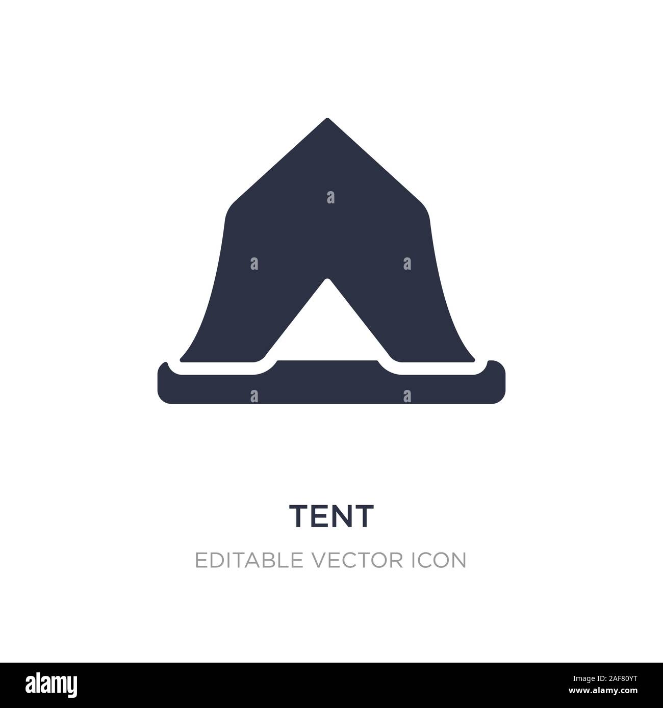 tent icon on white background. Simple element illustration from Signs ...