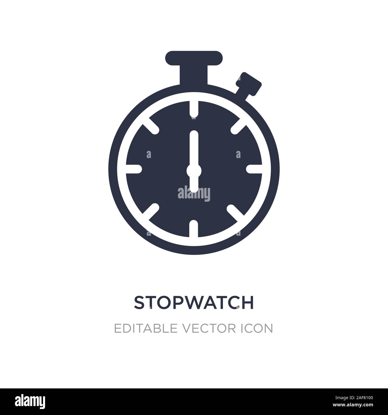 stopwatch icon on white background. Simple element illustration from ...