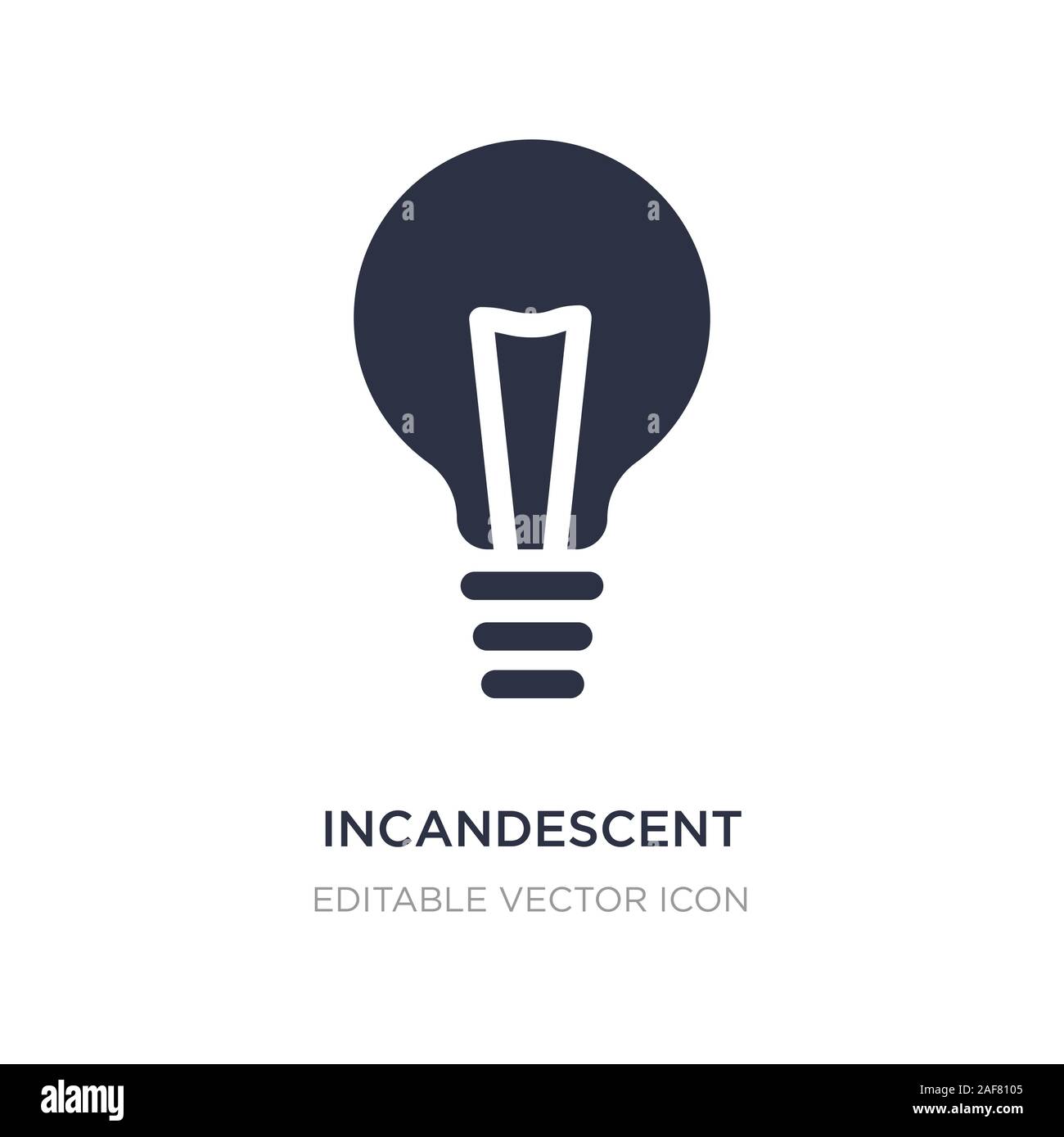incandescent icon on white background. Simple element illustration from ...