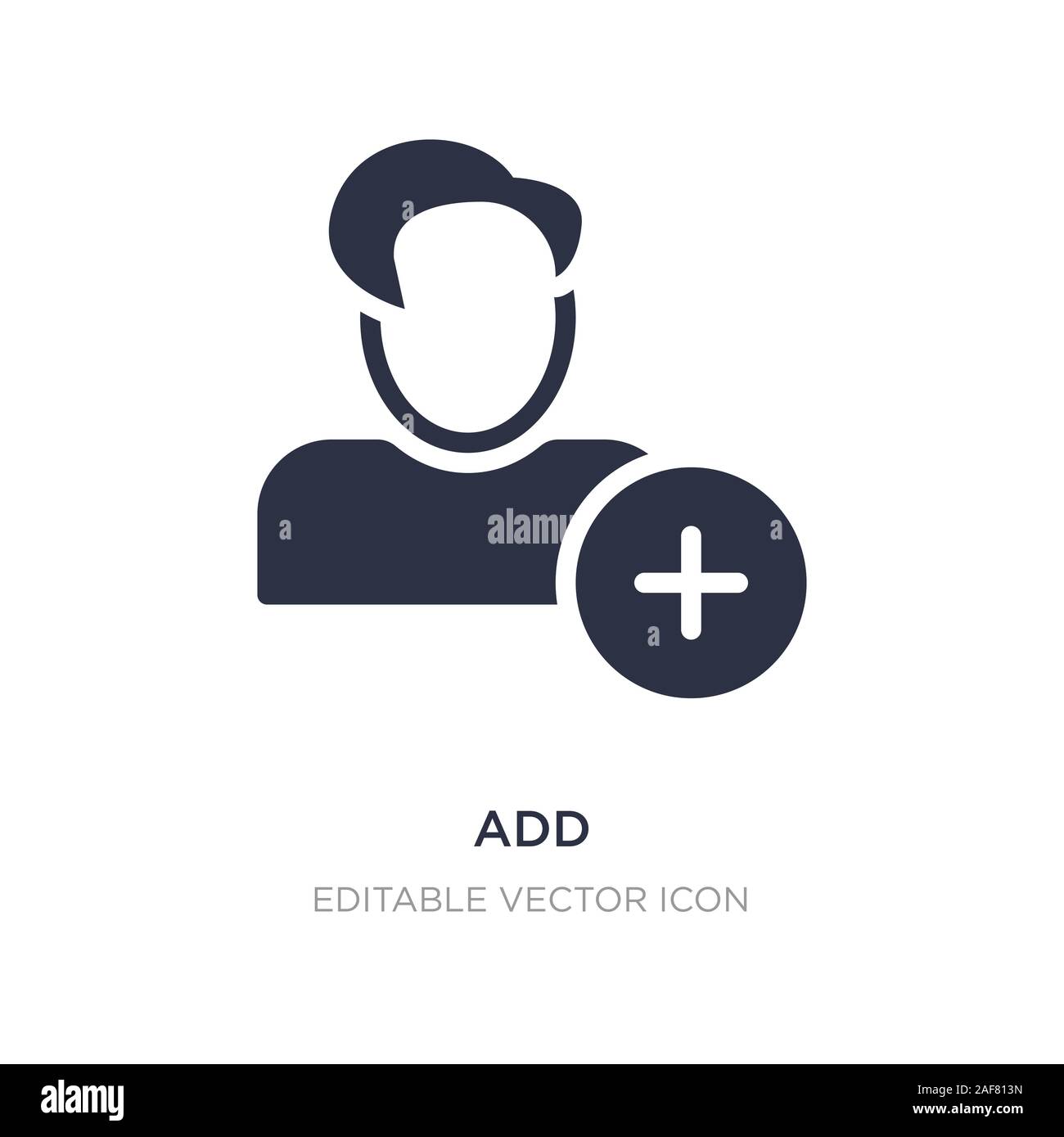 add icon on white background. Simple element illustration from Signs ...