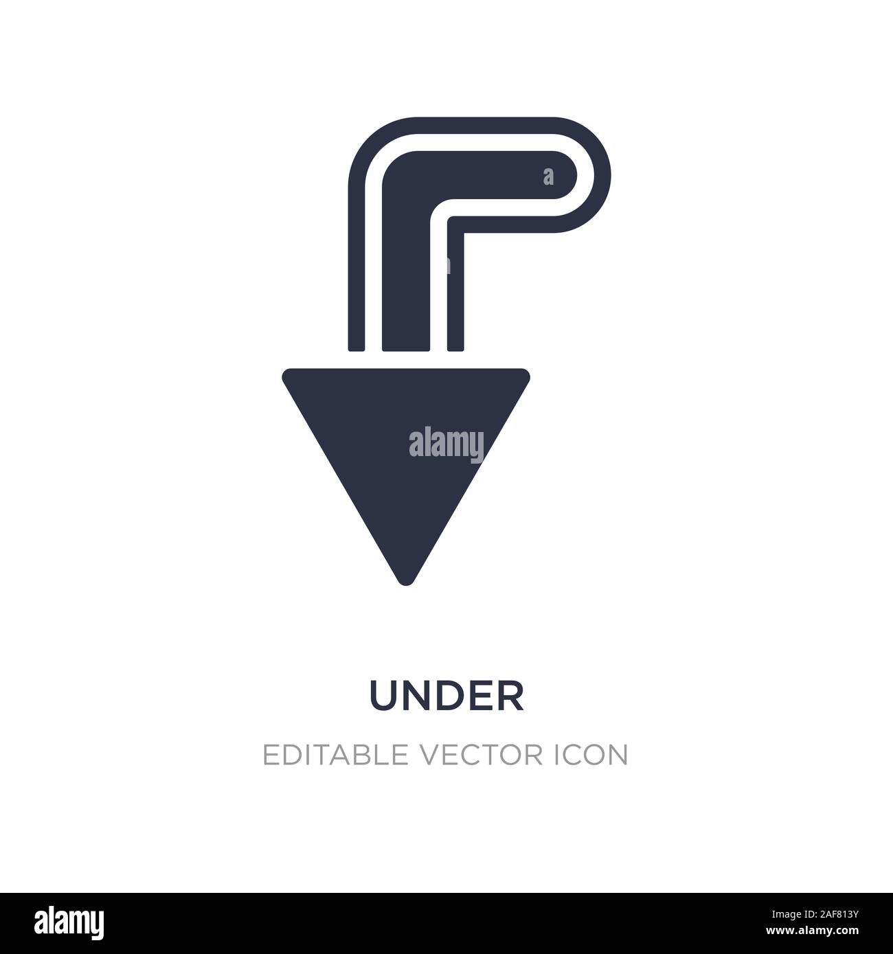 under icon on white background. Simple element illustration from Signs ...