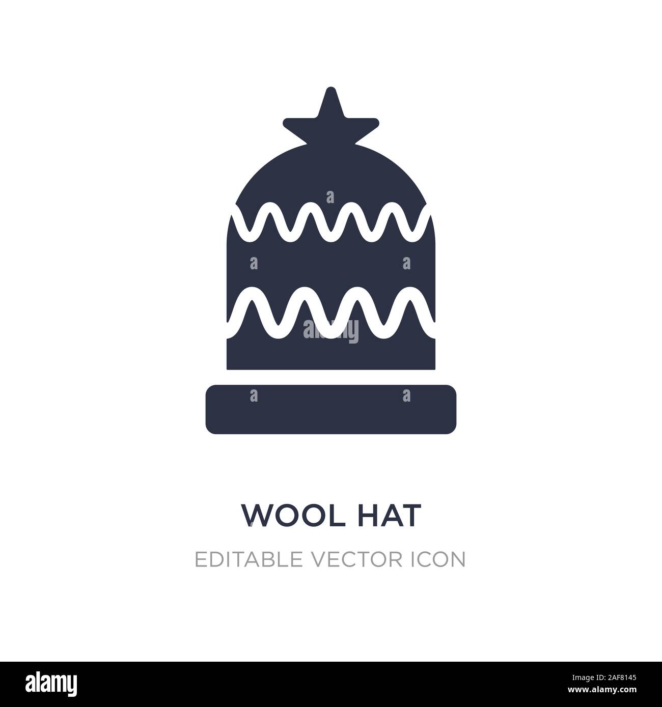 wool hat icon on white background. Simple element illustration from ...