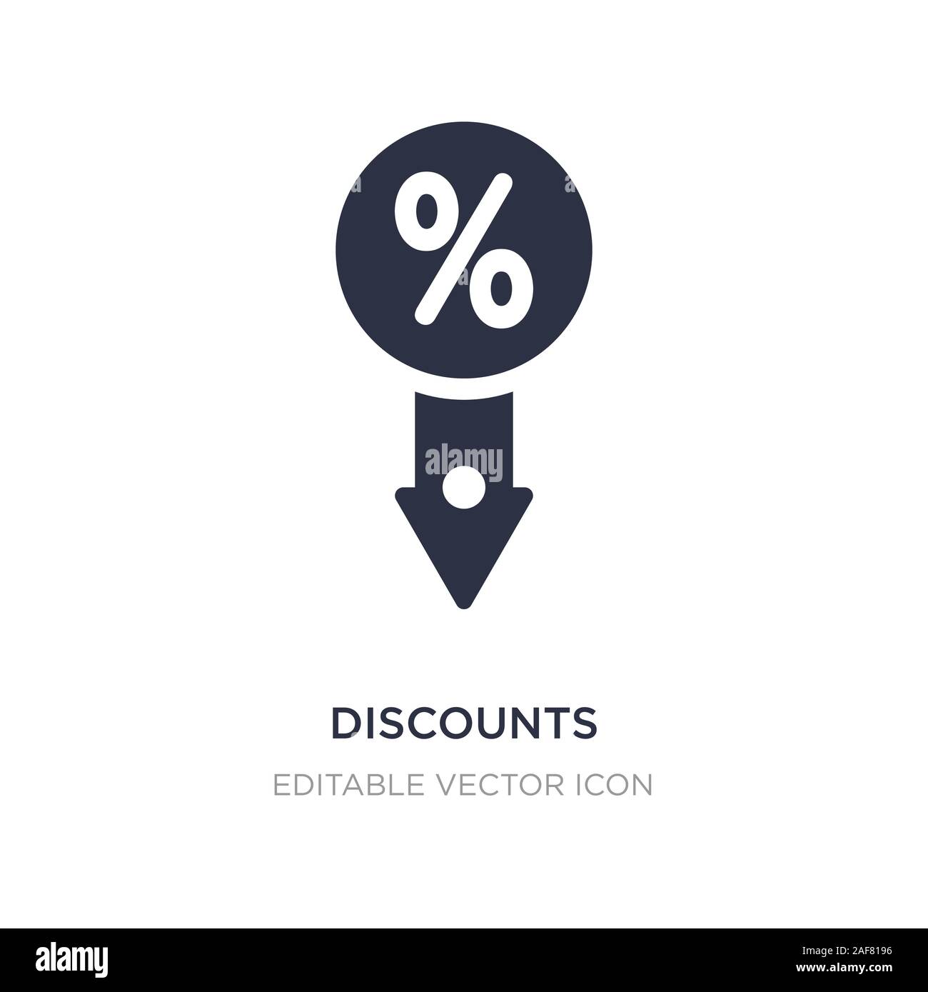 discounts icon on white background. Simple element illustration from ...