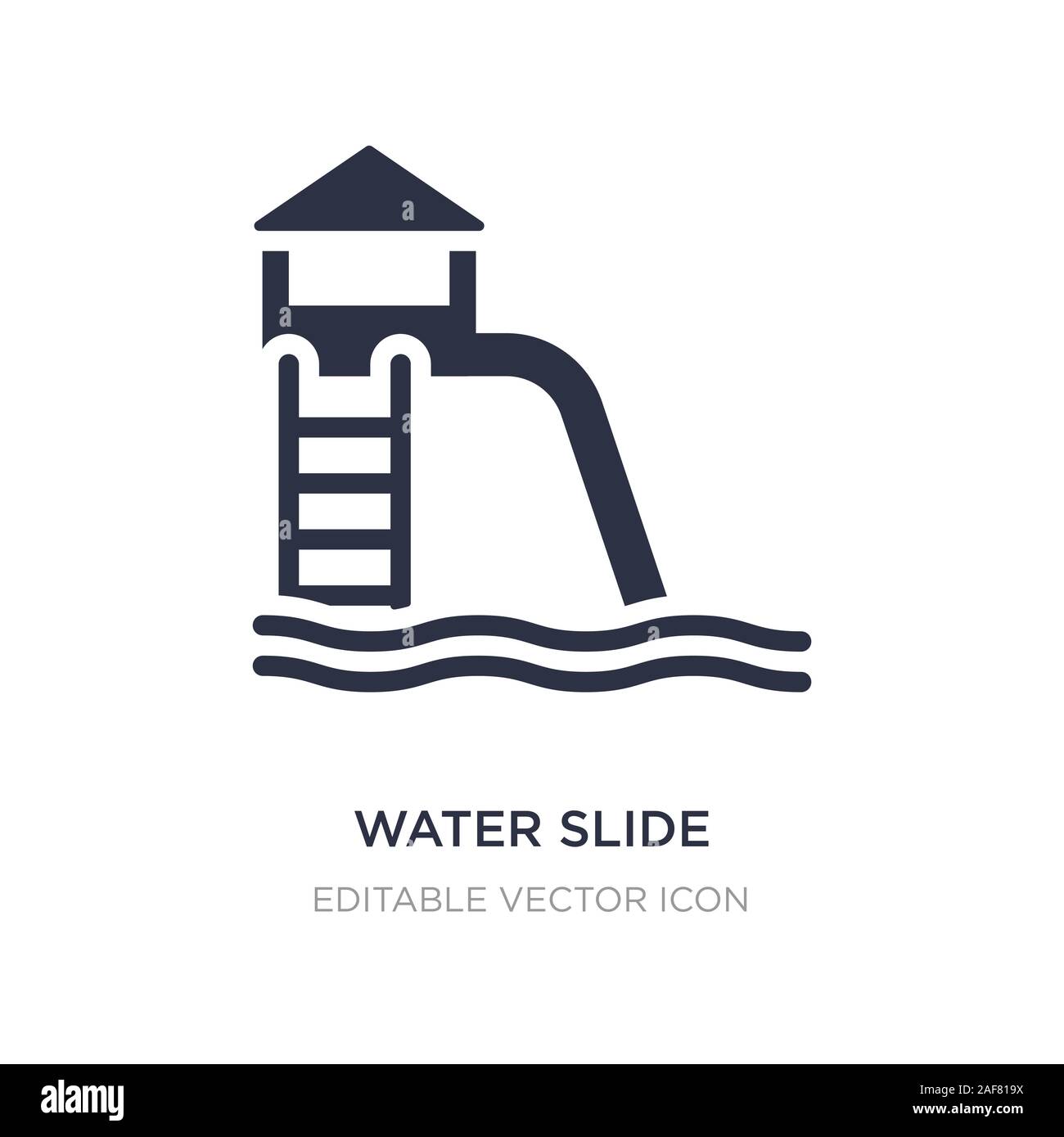 water slide icon on white background. Simple element illustration from ...