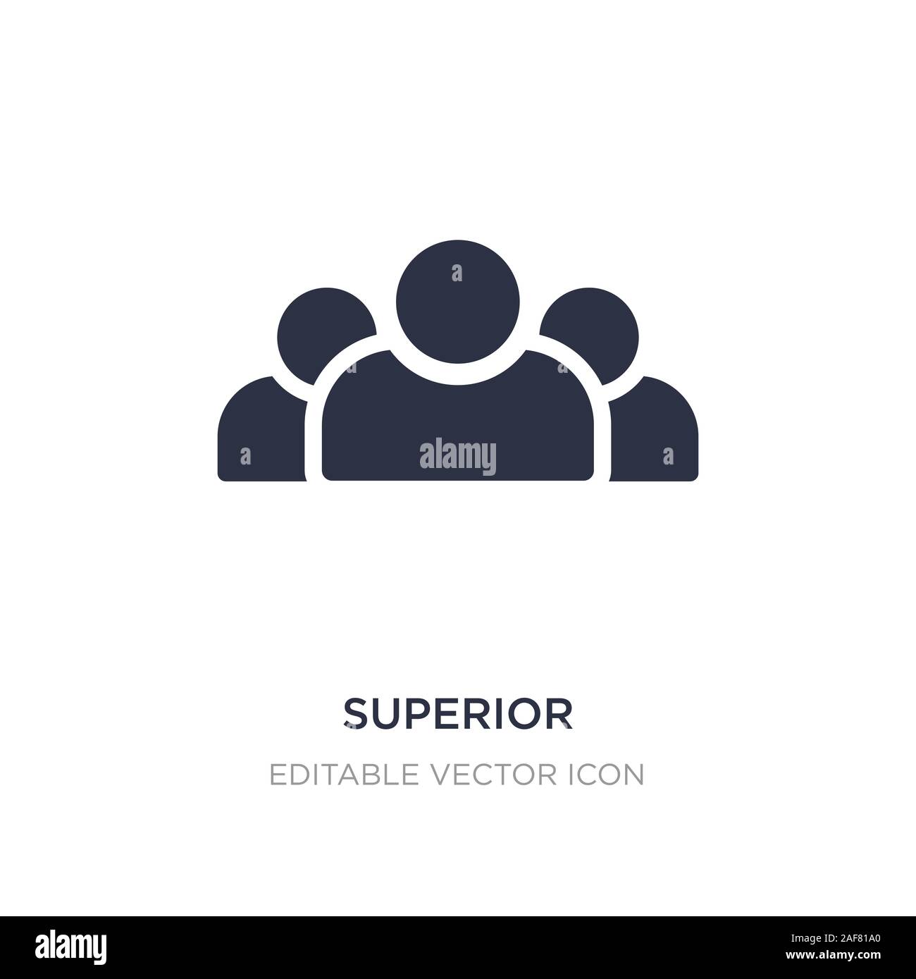 superior icon on white background. Simple element illustration from ...