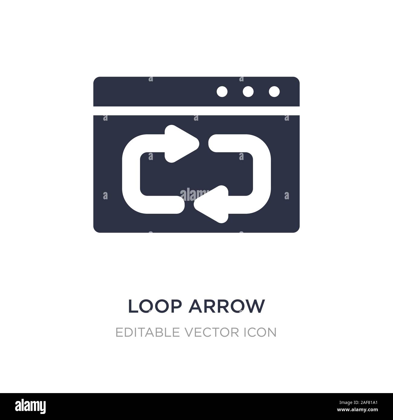 loop arrow icon on white background. Simple element illustration from ...