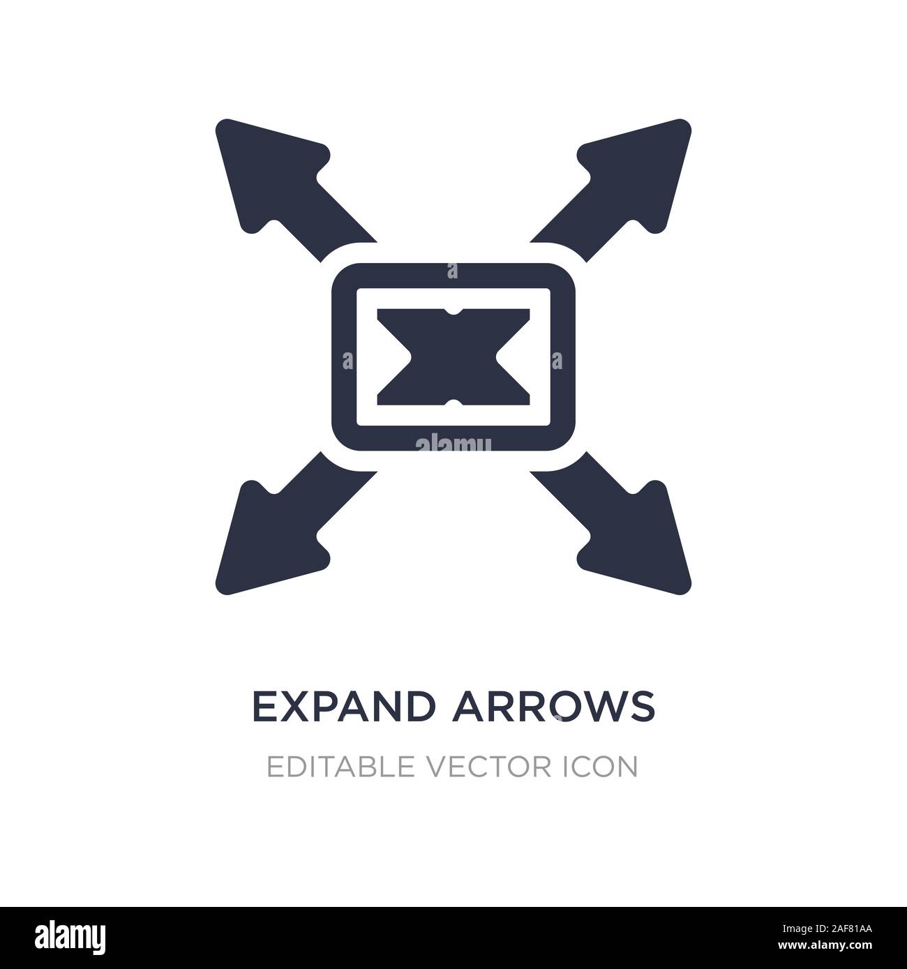 expand arrows icon on white background. Simple element illustration ...